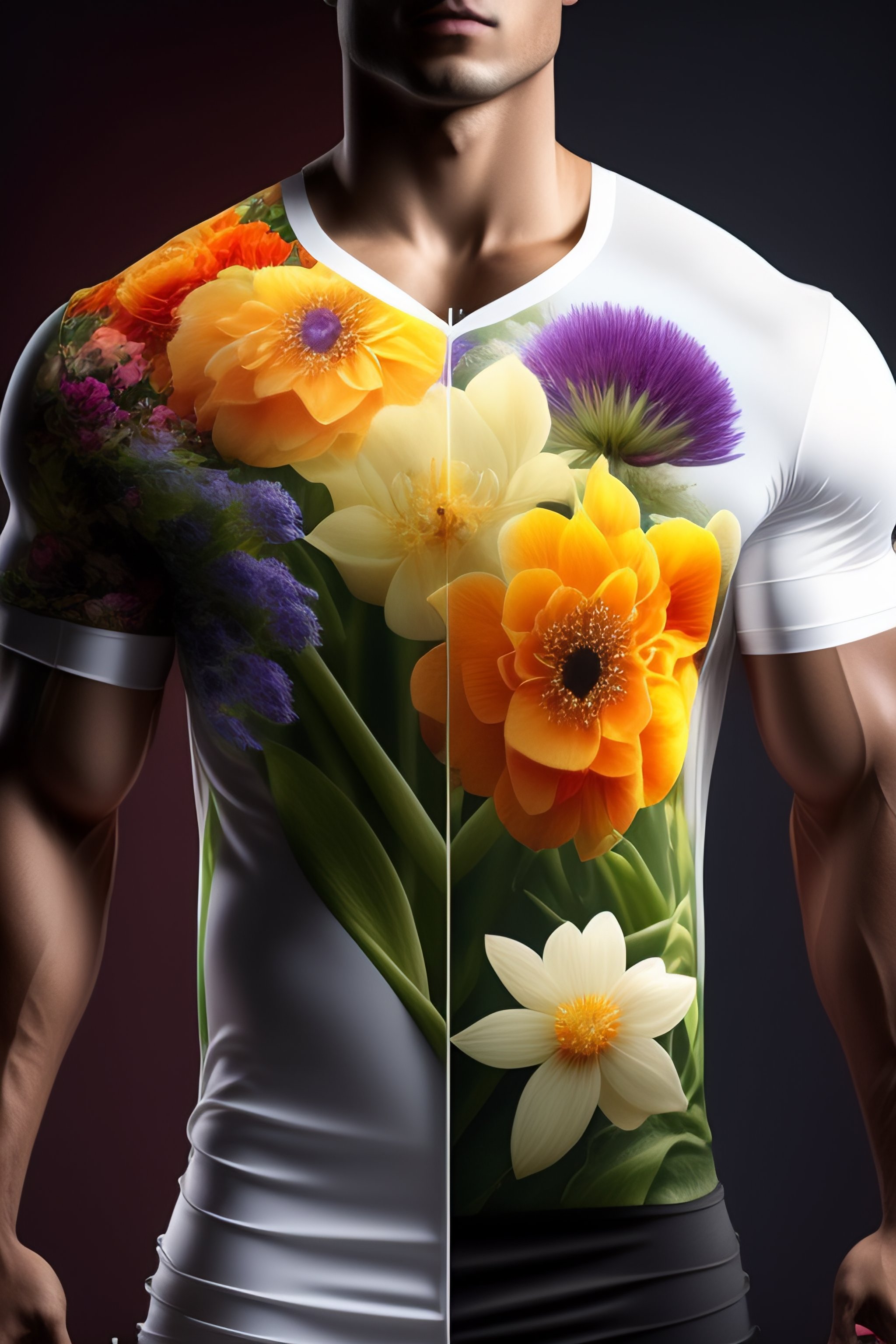 Lexica - Transformation flower into shirt