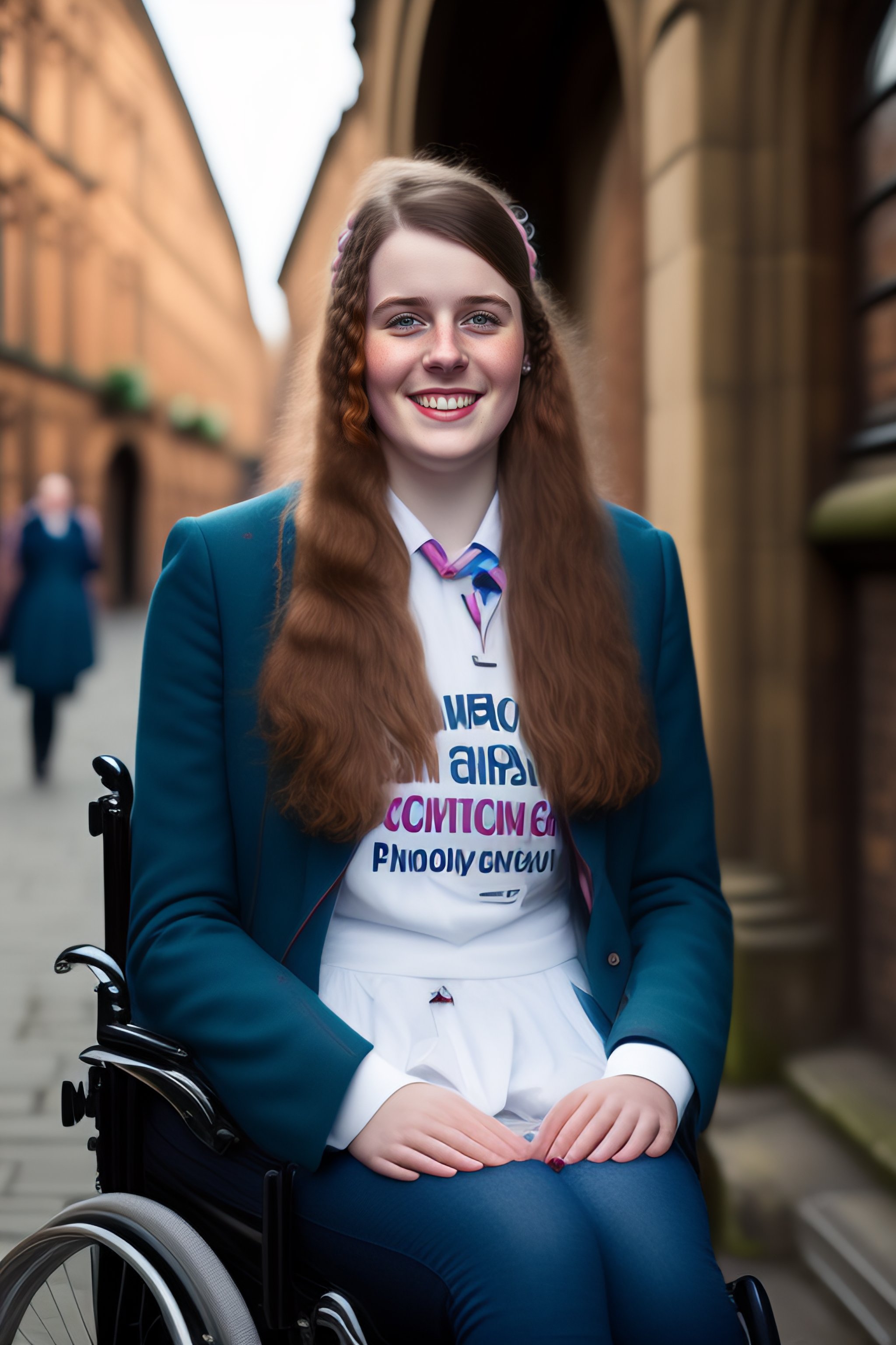 Lexica - Portrait of a disabled student, 21 years old, british, female ...
