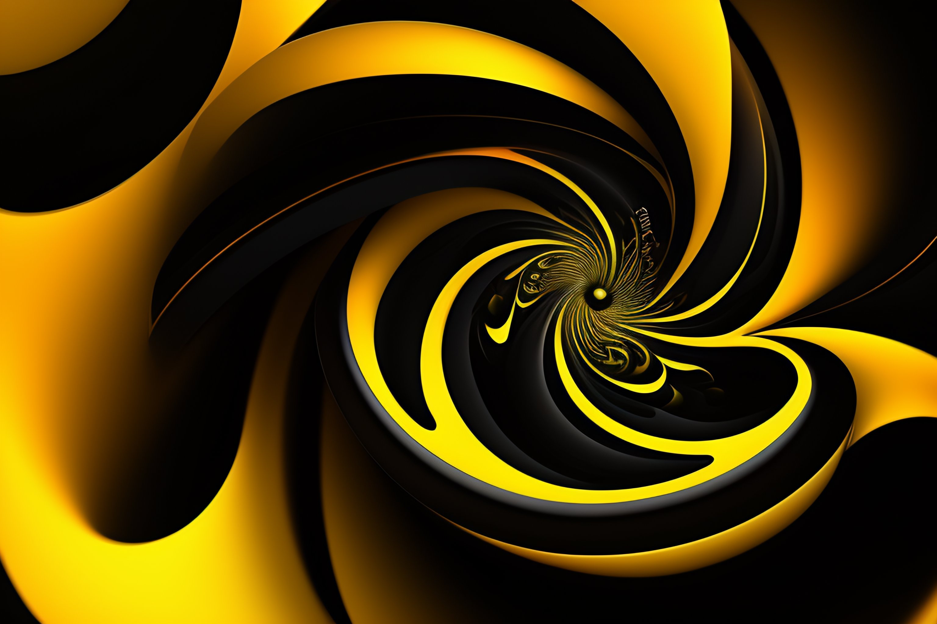 Lexica - 7d black yellow abstract optical illusion design