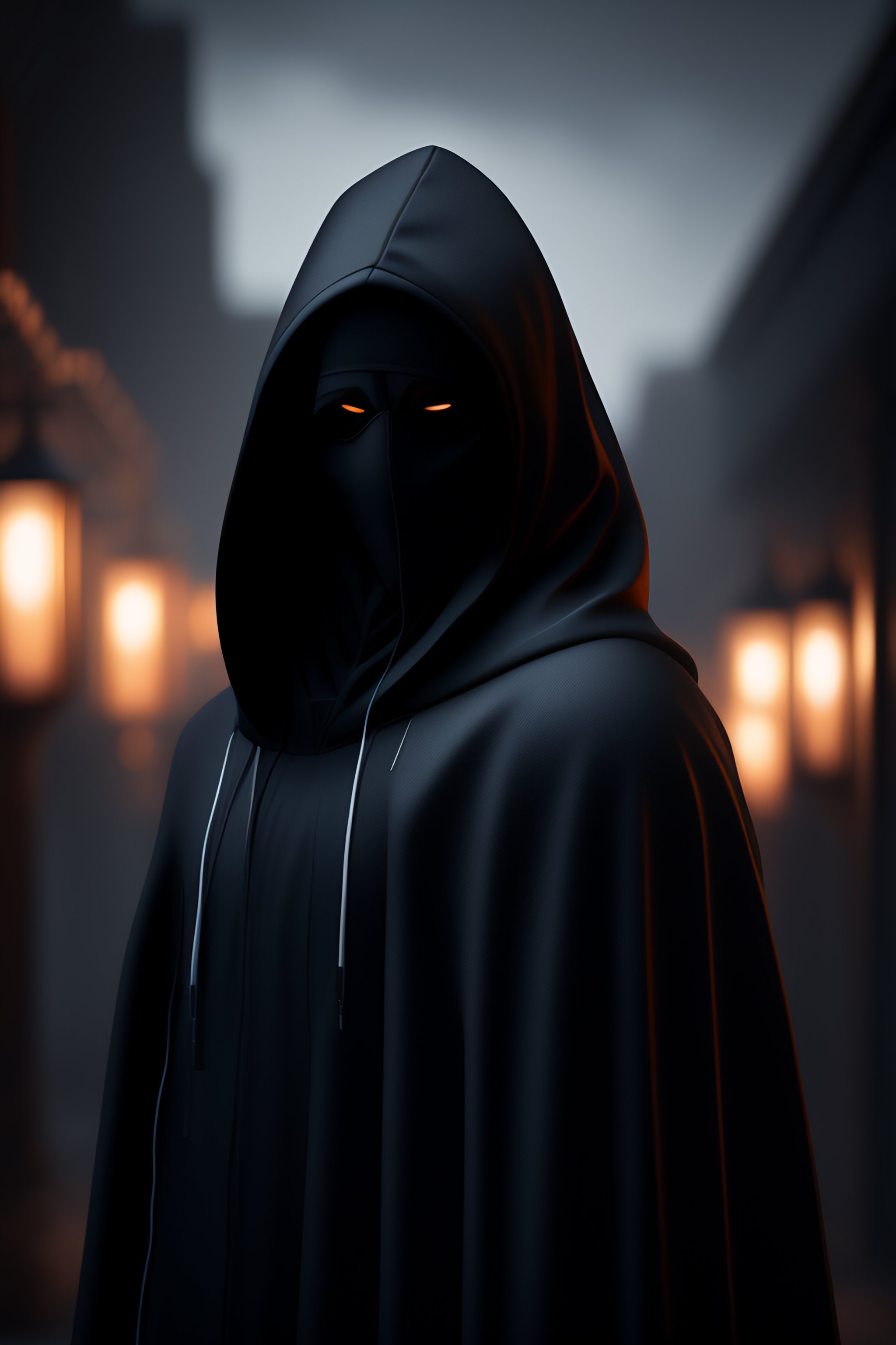 Lexica - Pixel art, hooded figure, dark, creepy, ominous, hyper ...