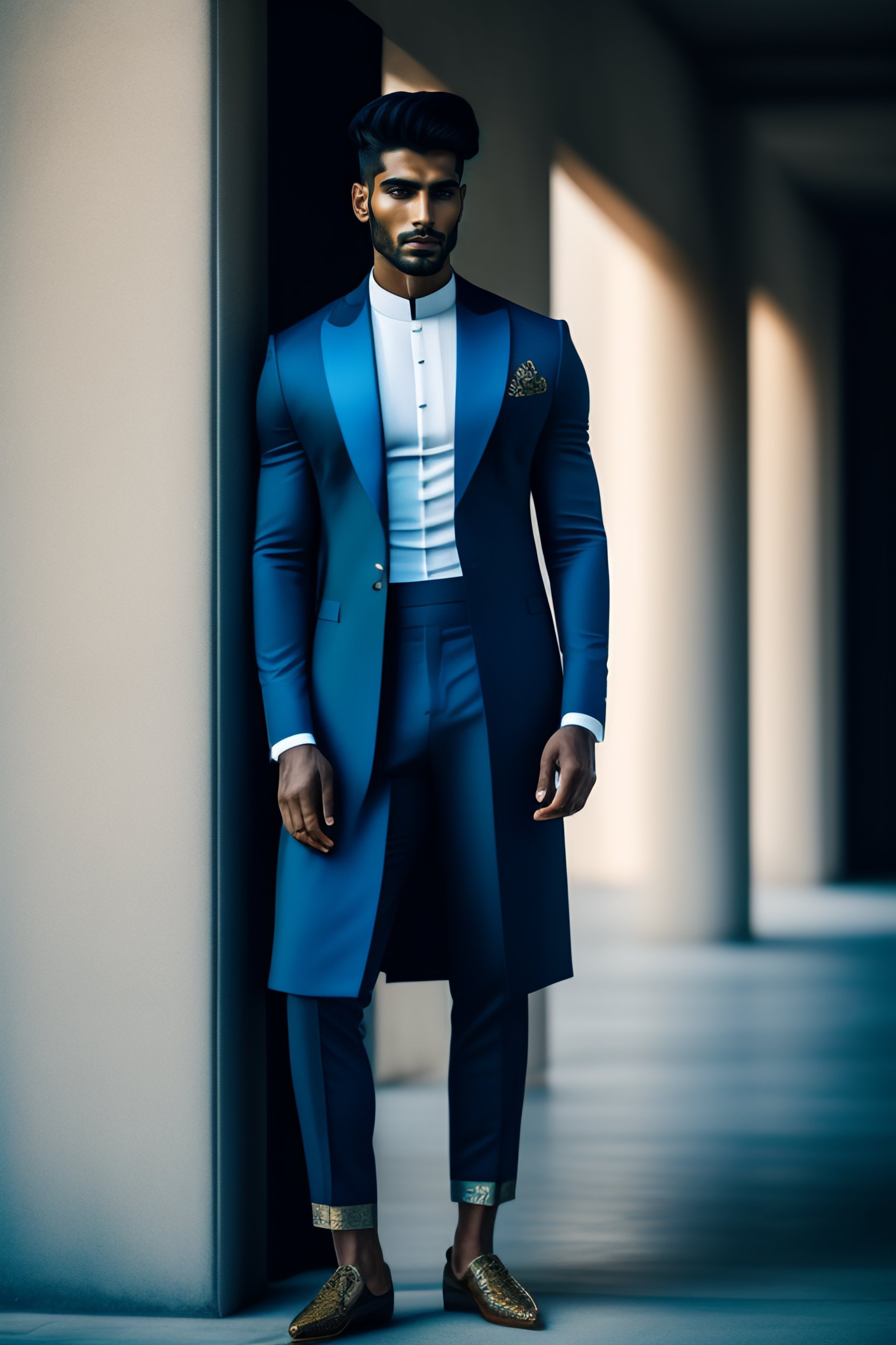 Lexica - Portrait of haute couture beautiful pakistani male fashion ...