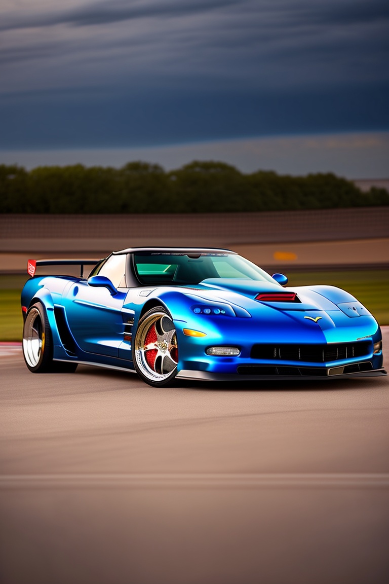 Lexica - 2004 corvette Z06, c5r, wide body, electron blu, racing