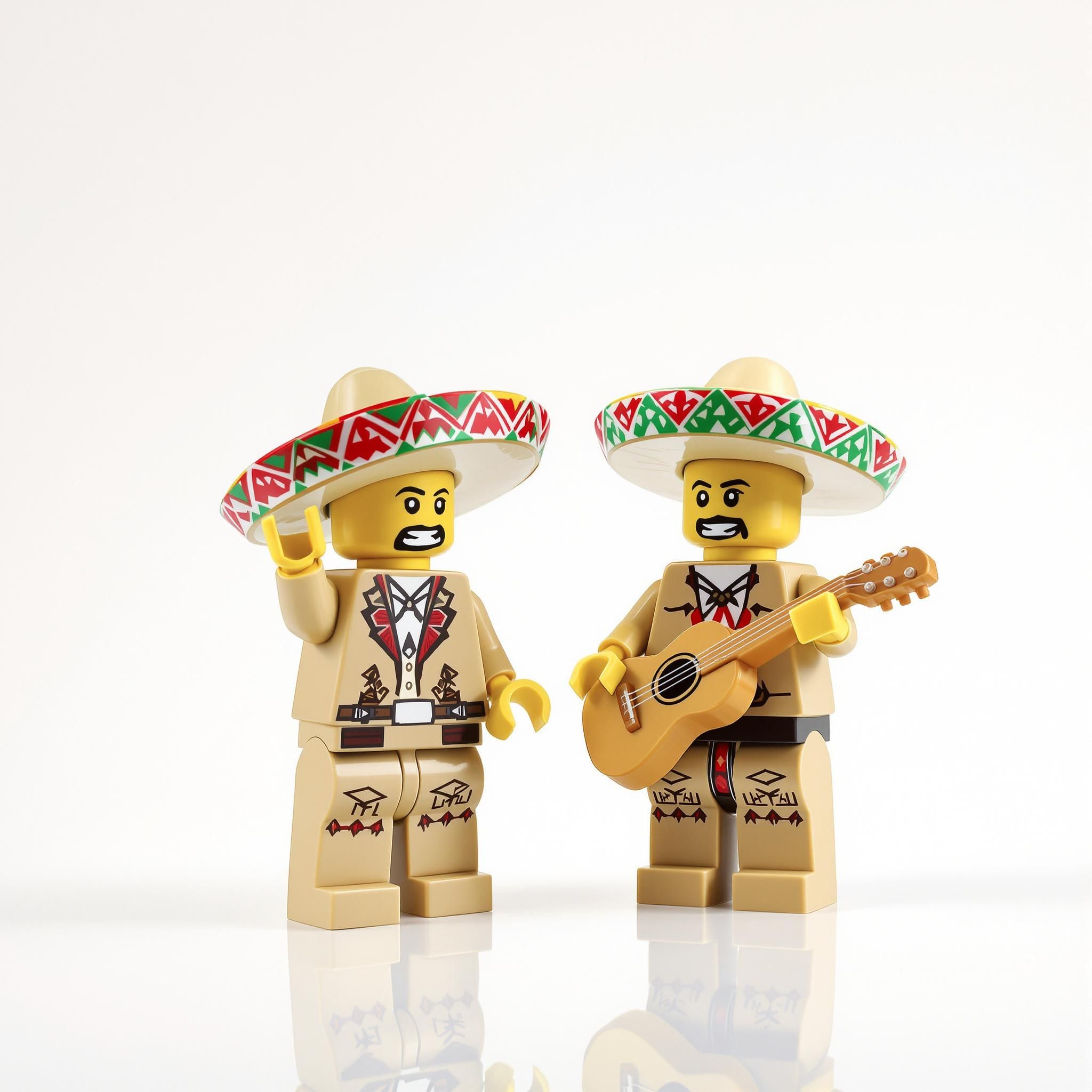 Lexica - A professional production photo of two Mexican Lego action ...