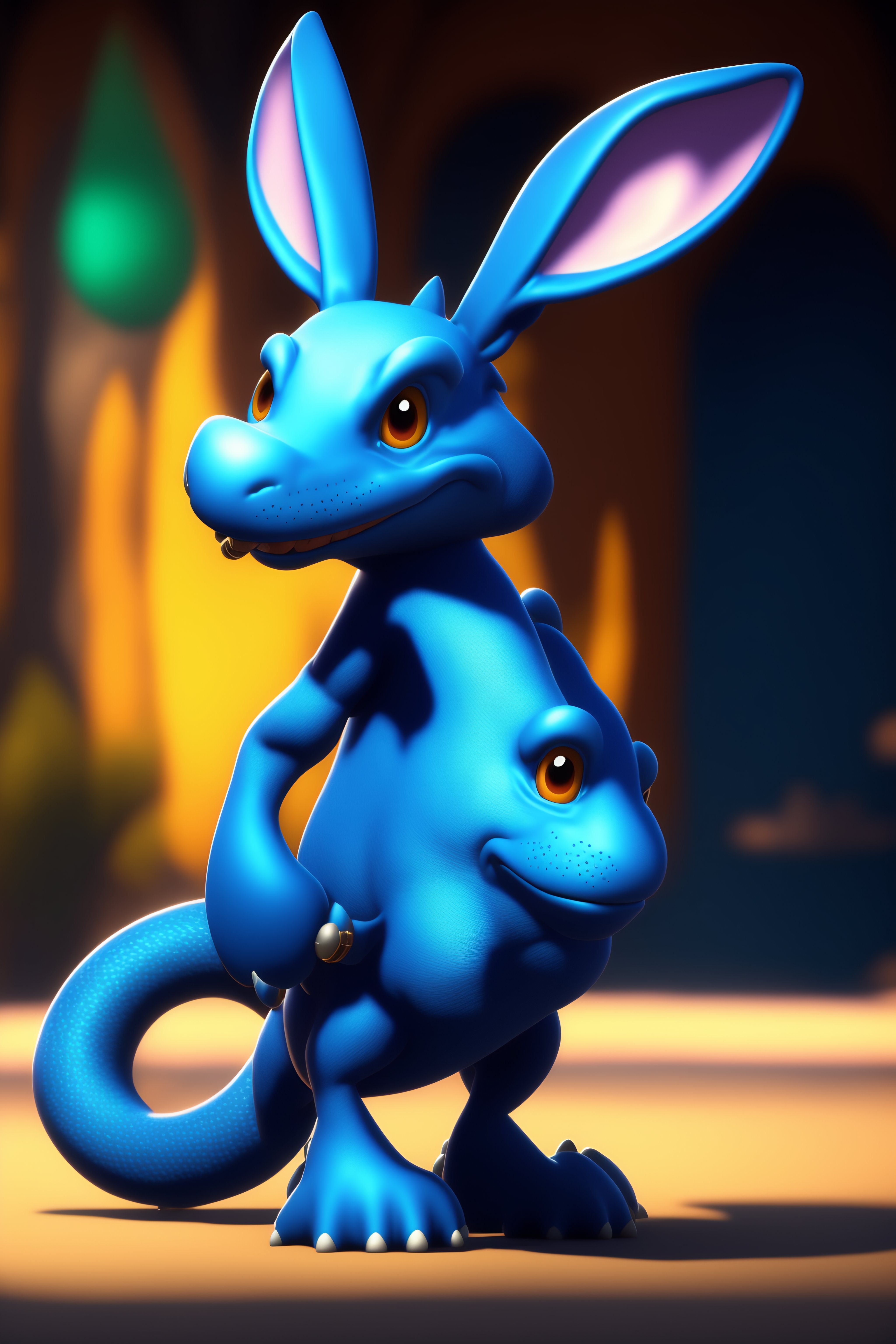 Lexica - High-resolution image A new character blue crocodile for the ...