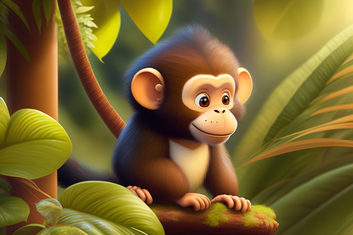 Lexica - Once upon a time, in a lush jungle, there lived a mischievous ...