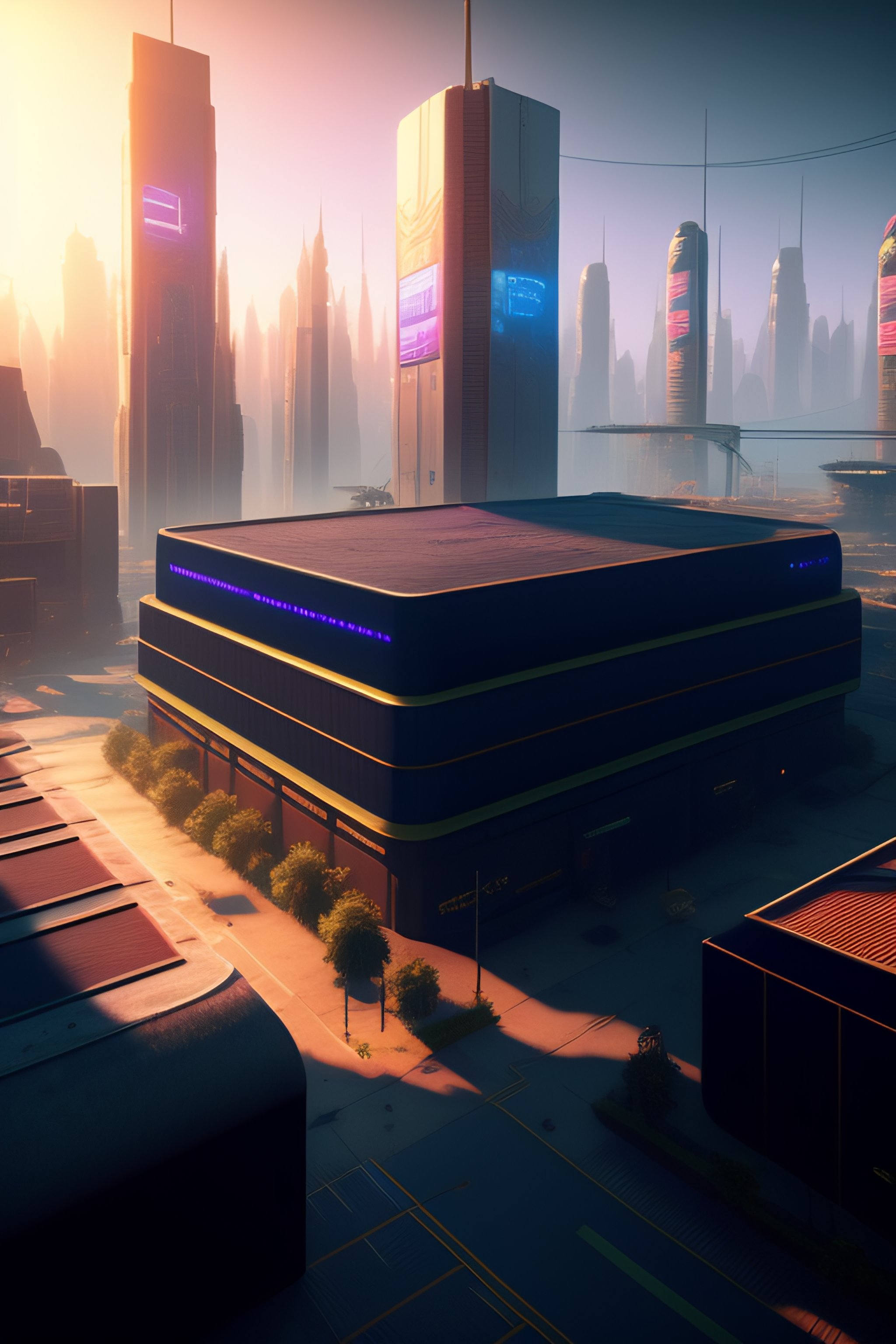 Lexica - Post apocopic cyberpunk city with , highly detailed ...