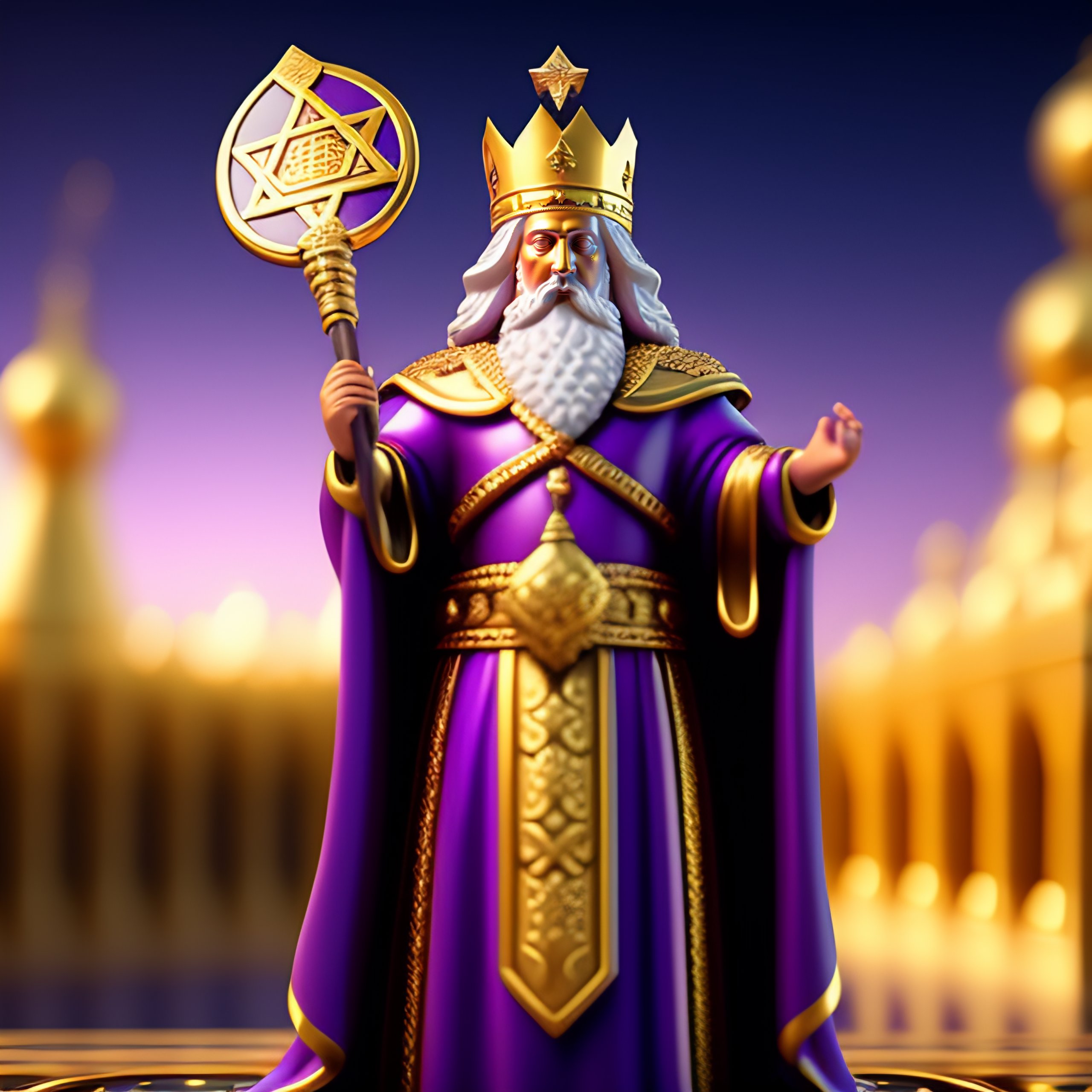 Lexica - Jewish ancient King, wearing a purple robe and a golden crown ...