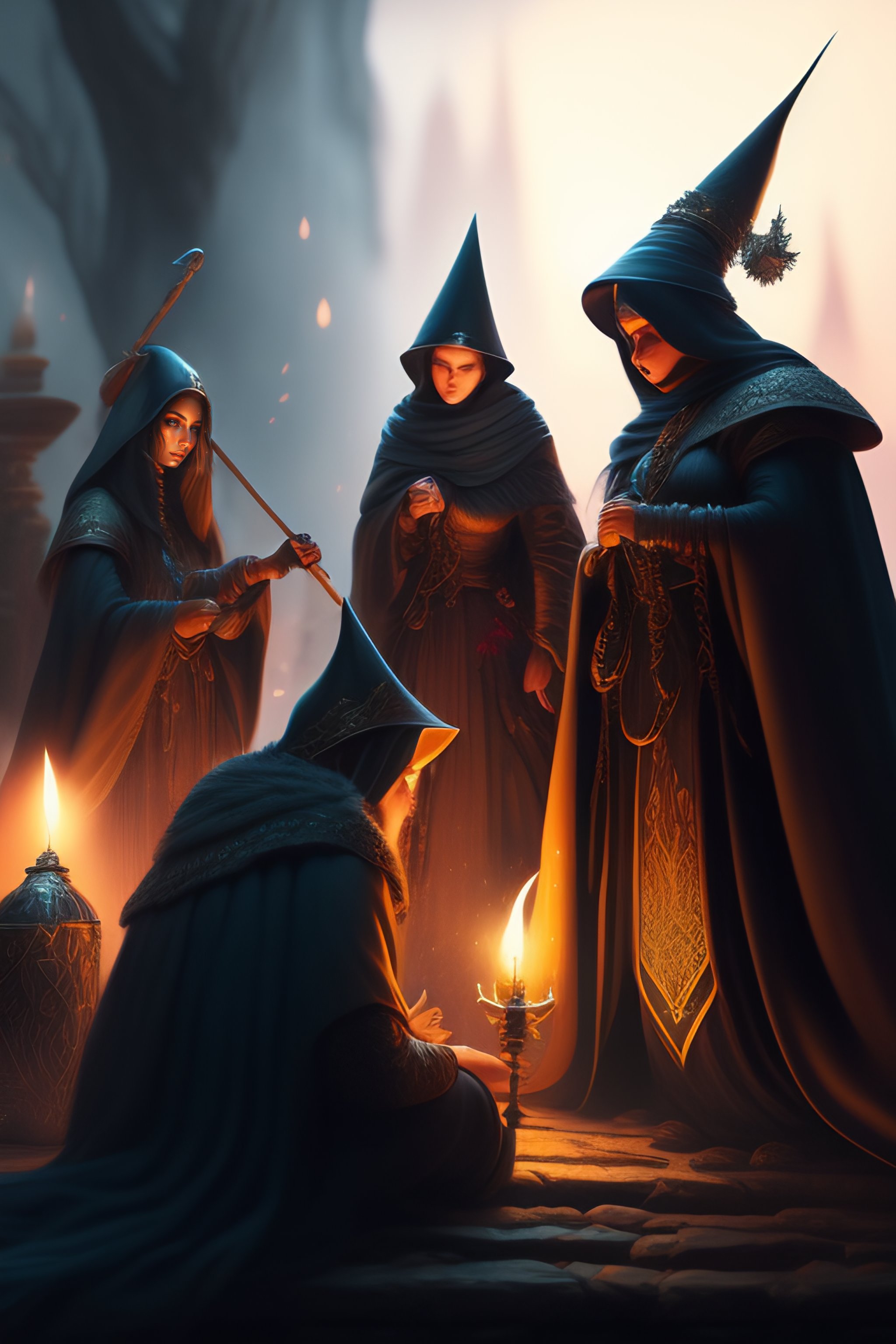 Lexica - Very very very very highly detailed epic photo of witches ...