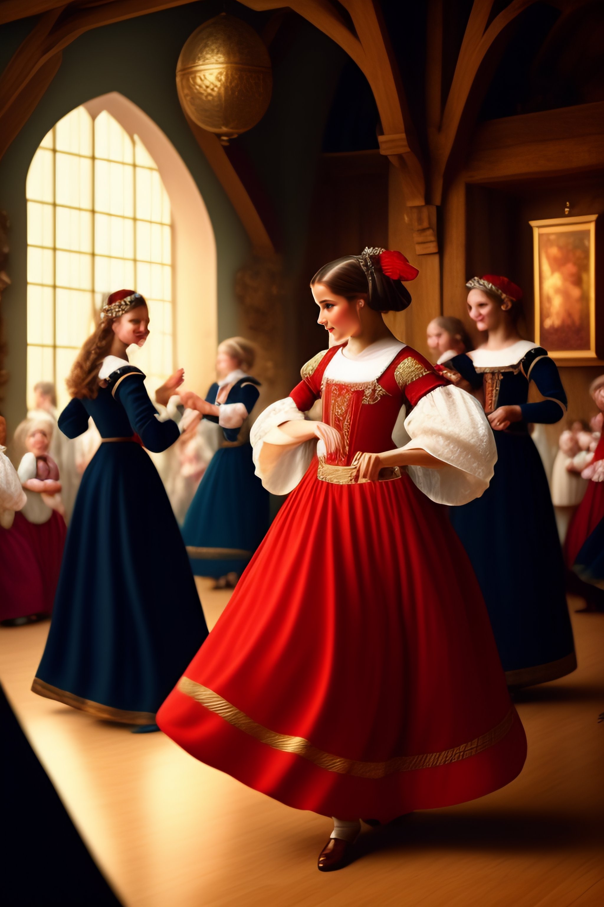 Lexica - Medieval Girls dancing at the ball