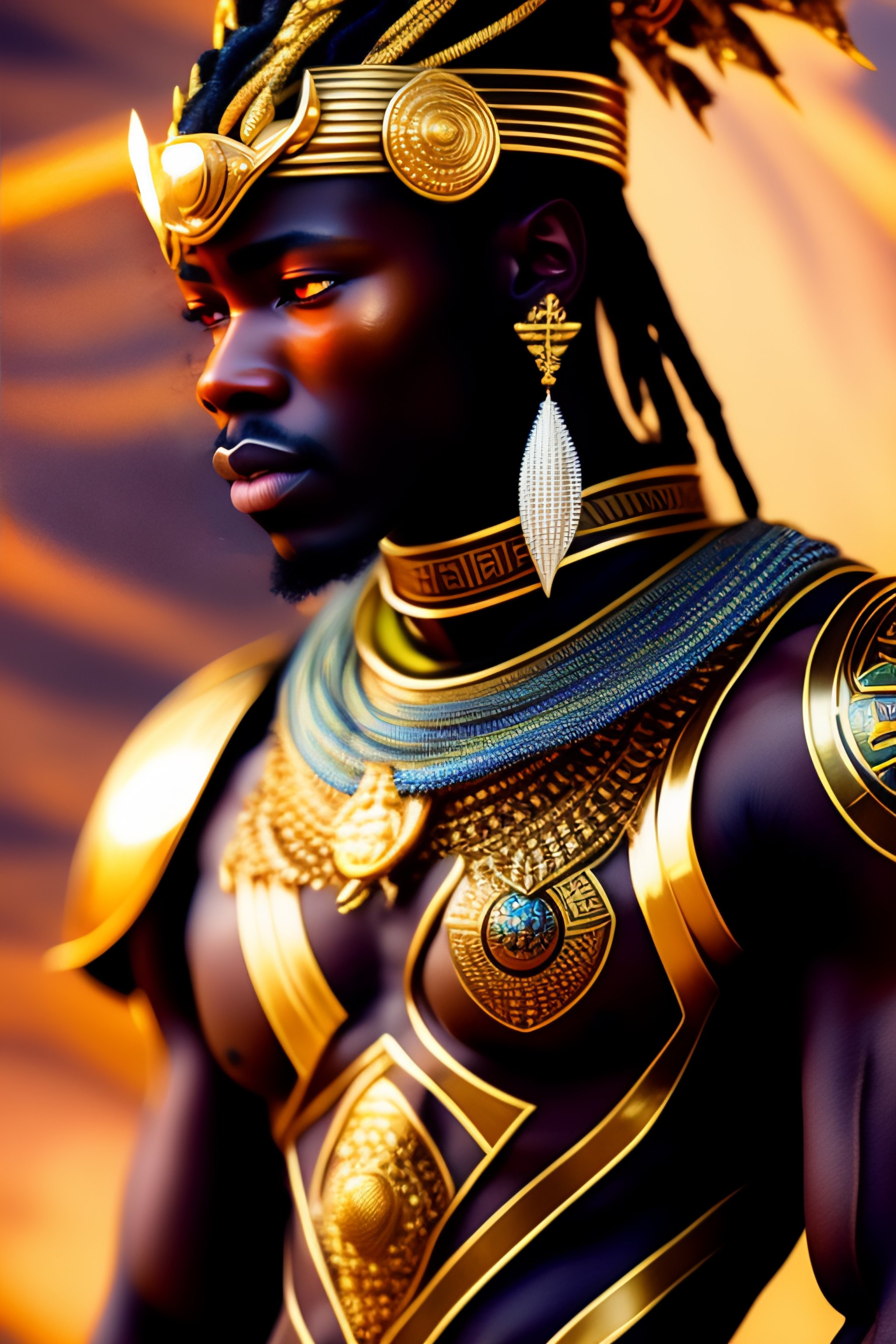 Lexica - Ultra realistic African Male Deity fantastically detailed ...