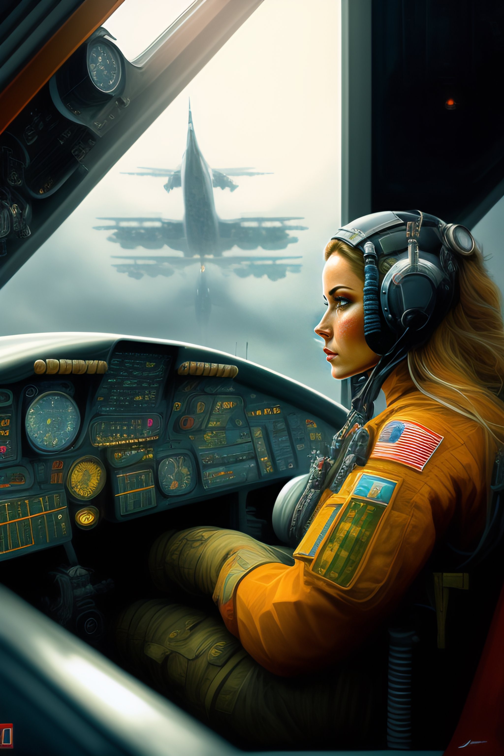 Lexica - Cyborg pilot Russian, interior cockpit, hyperdetailed, by john ...