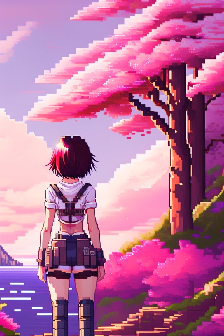 Lexica - Attack on titan mikasa art, pixel art, ethereal, pixel art, a ...