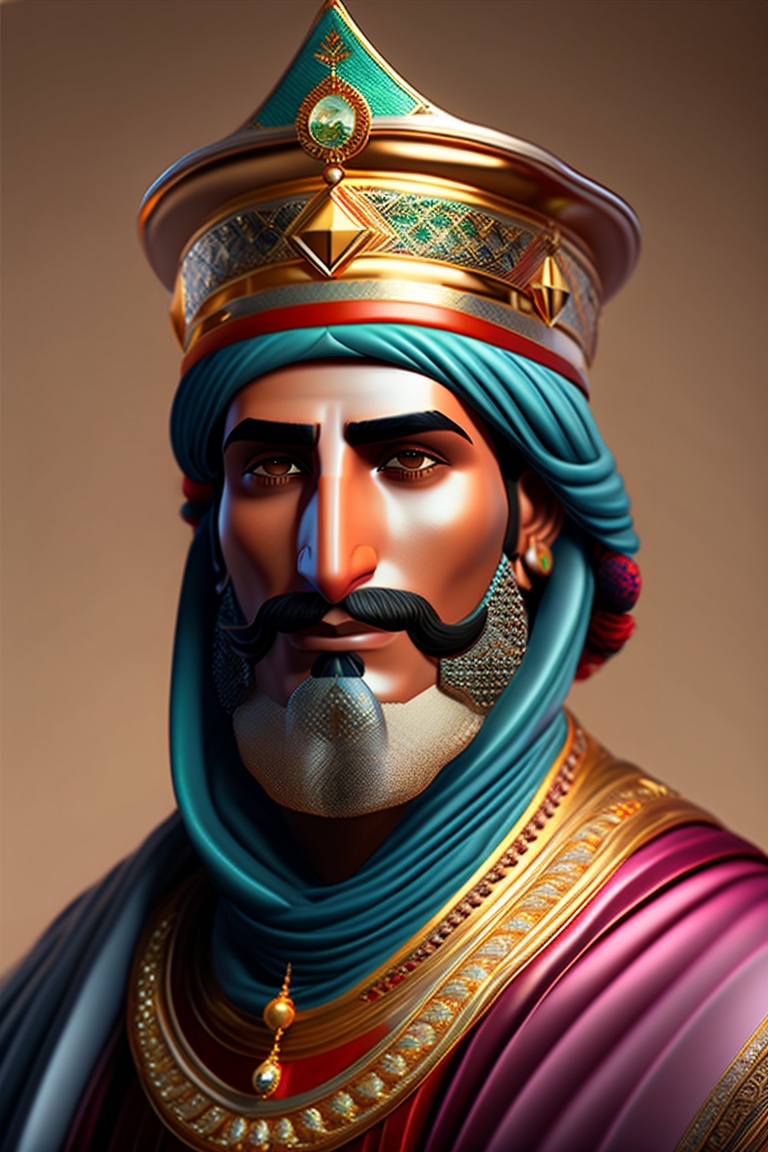 Lexica - An ancient Arab figure known for great leadership, looking at ...