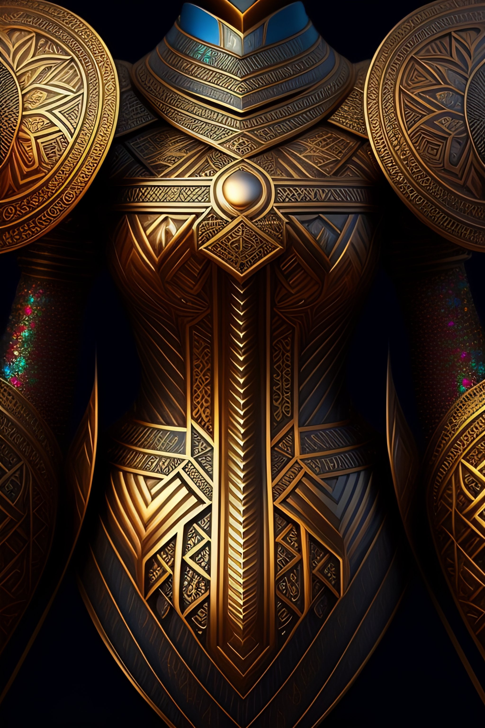 Lexica - Geometric patterns fractal engraved in colorful metal 4K ...