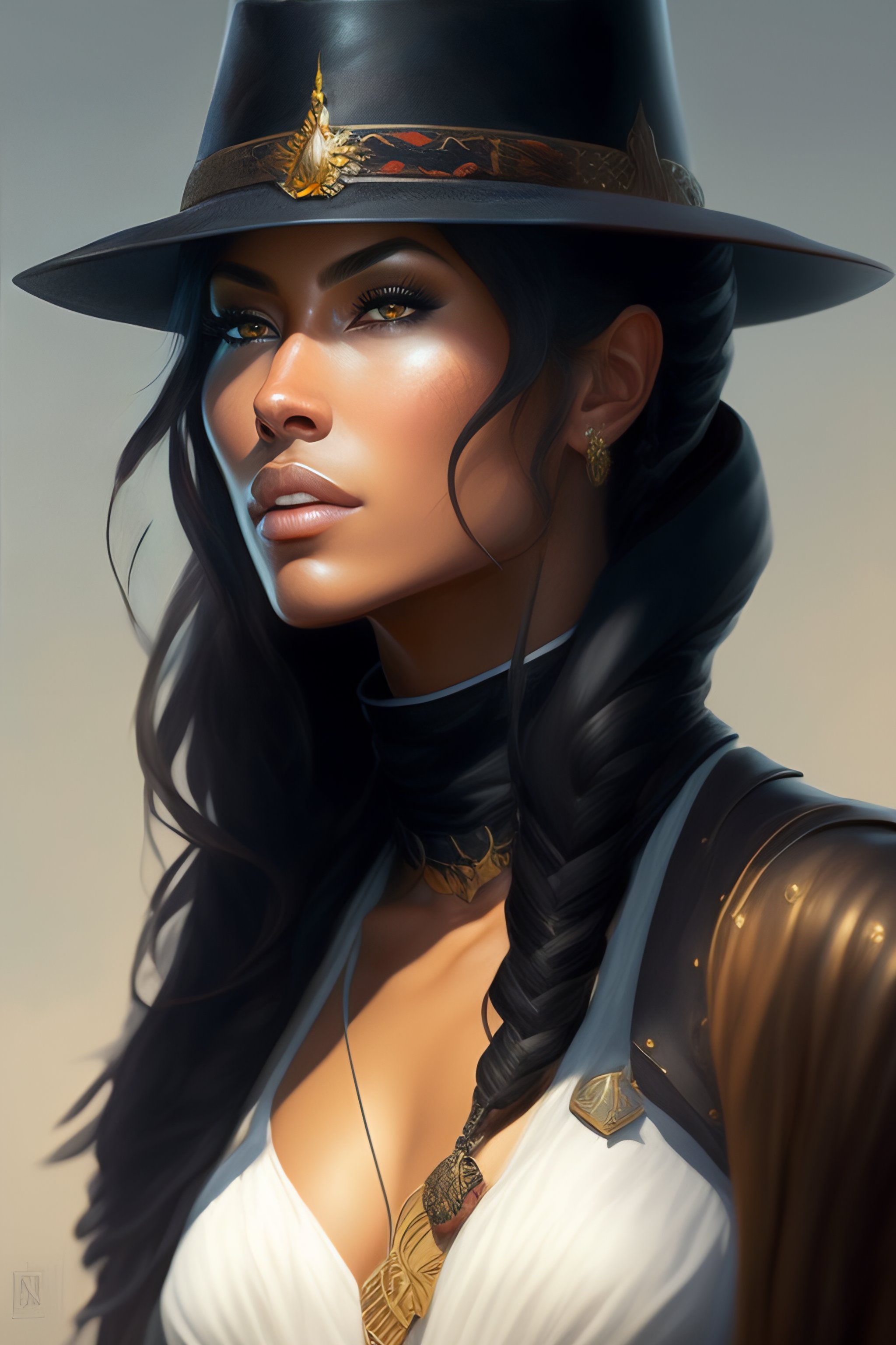 Lexica - Highly detailed portrait mixed race woman adventurer, black ...