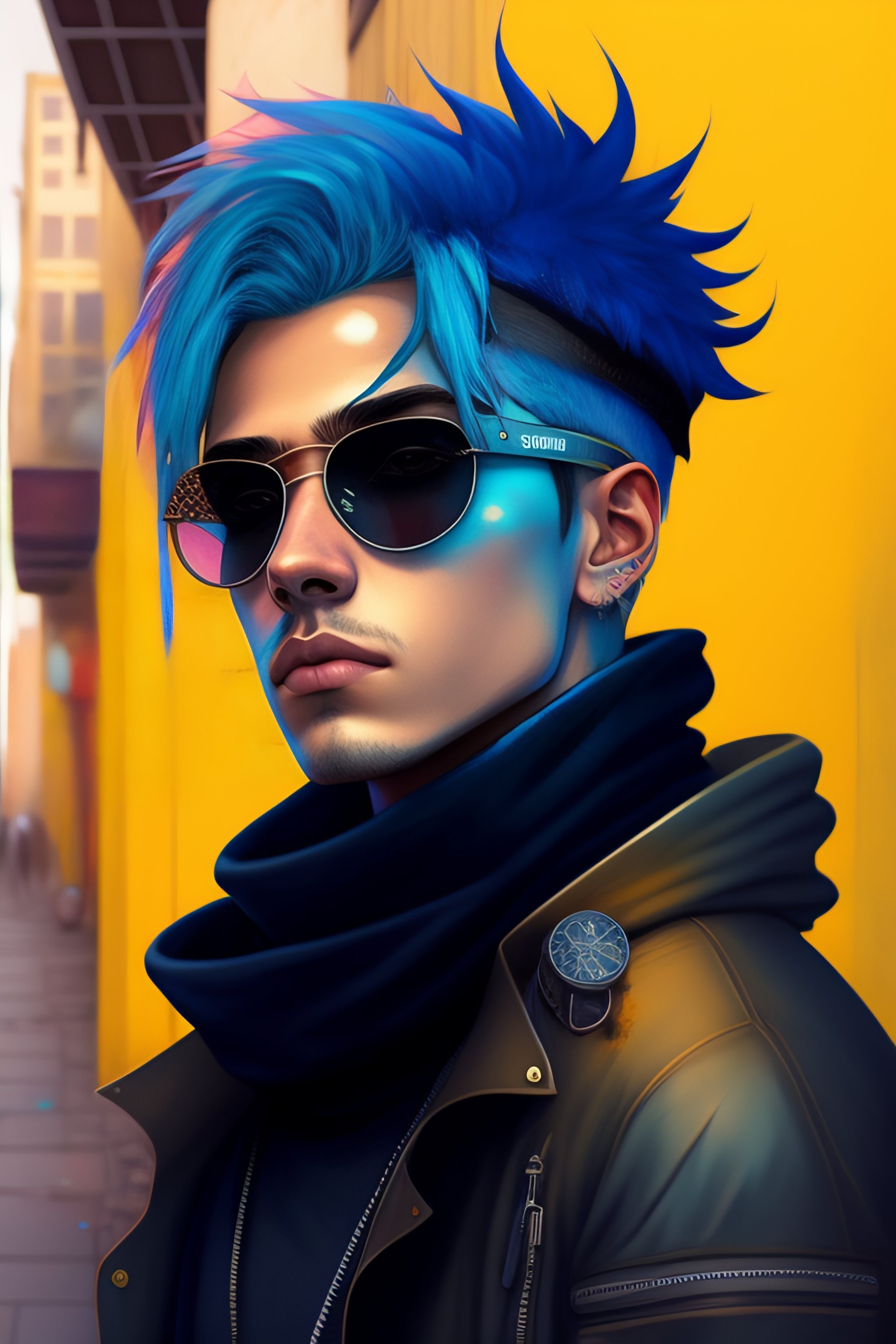 Lexica - Highly detailed portrait of a sewer emo punk man in rio de ...