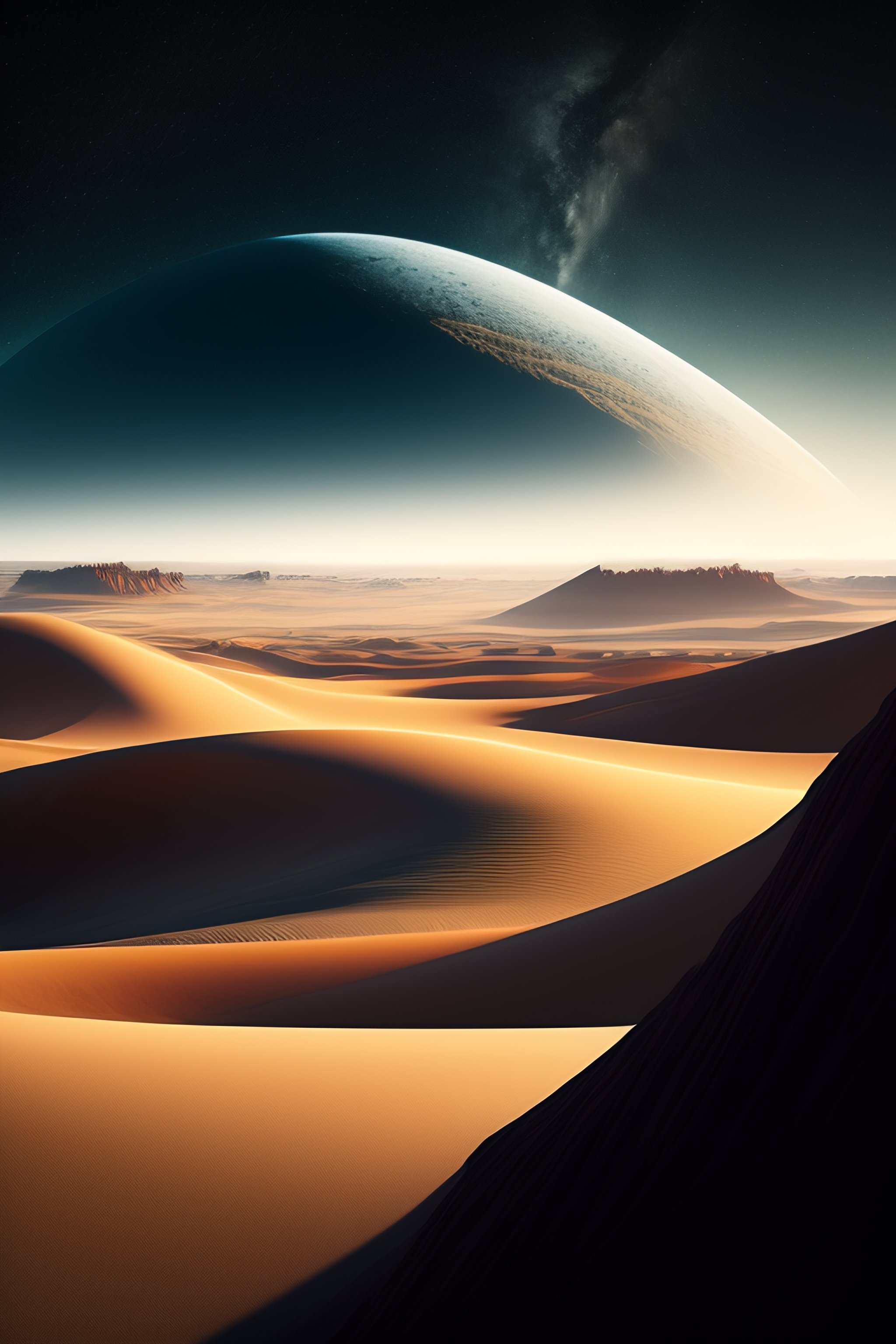 Lexica - A monotone planetary landscape with a background colour of #eff2f5