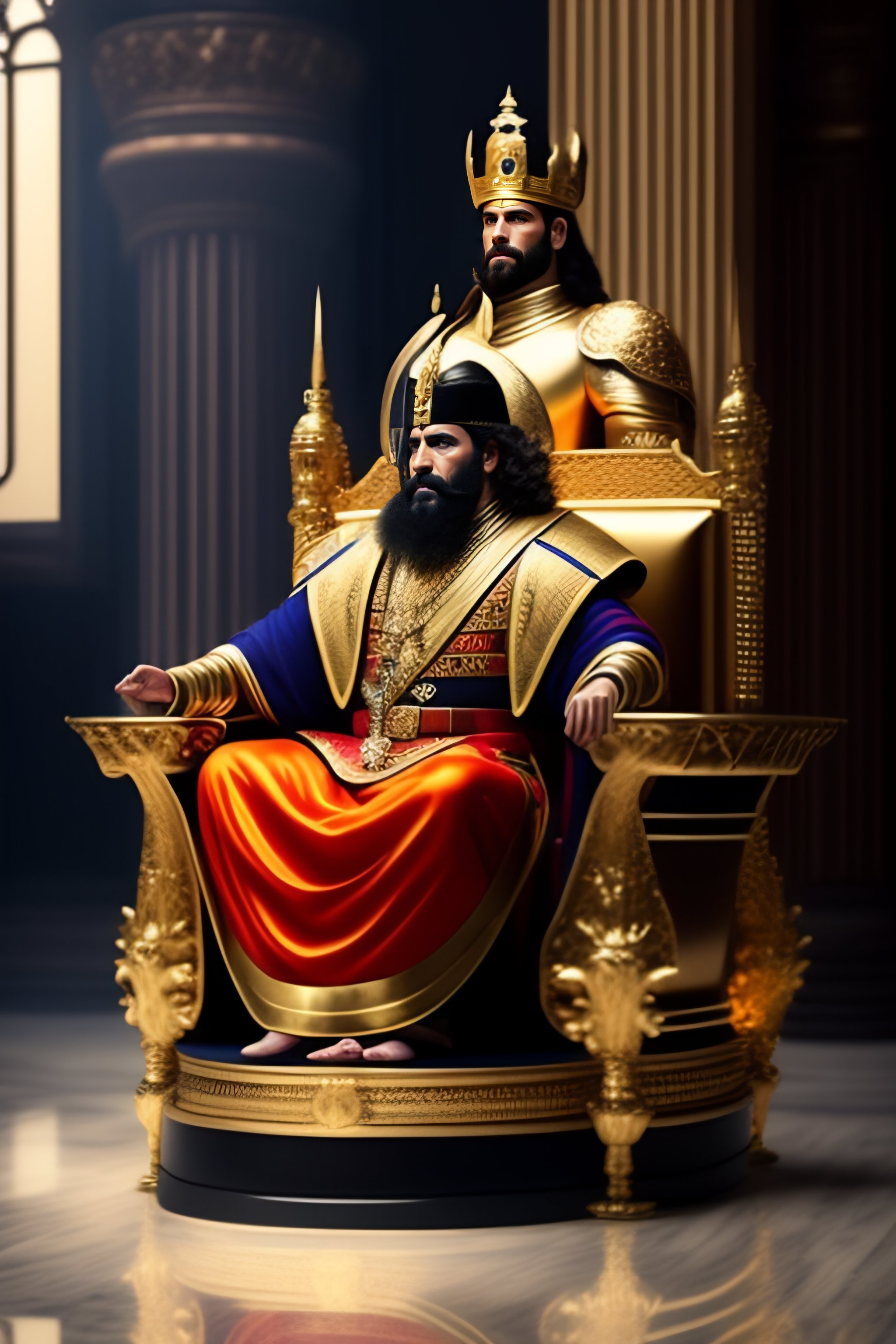 Lexica - Hombre rey de la comunicación sentado en un trono con un cetro ...