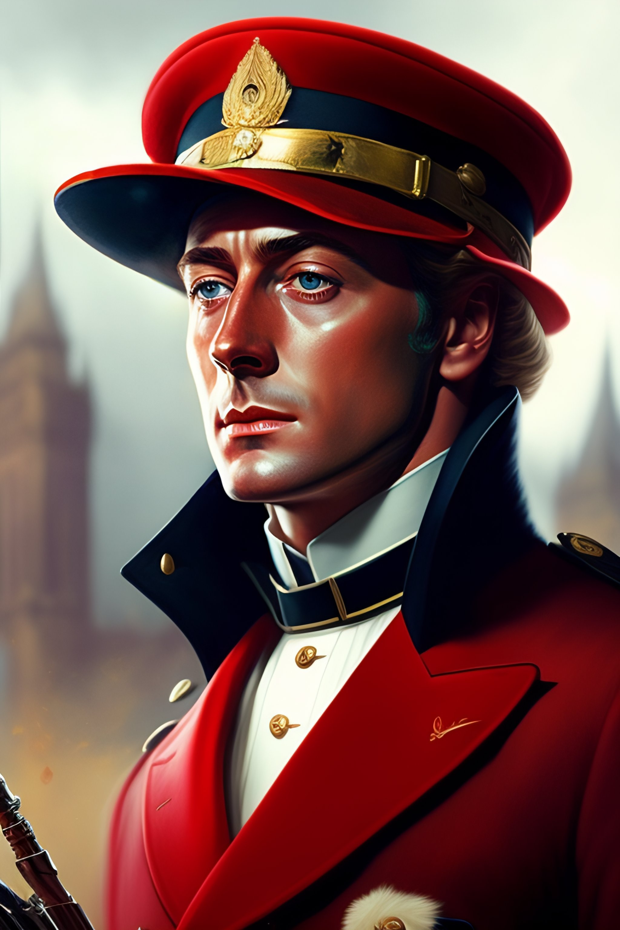Lexica - Young michael caine with red british uniform and a pith helmet ...