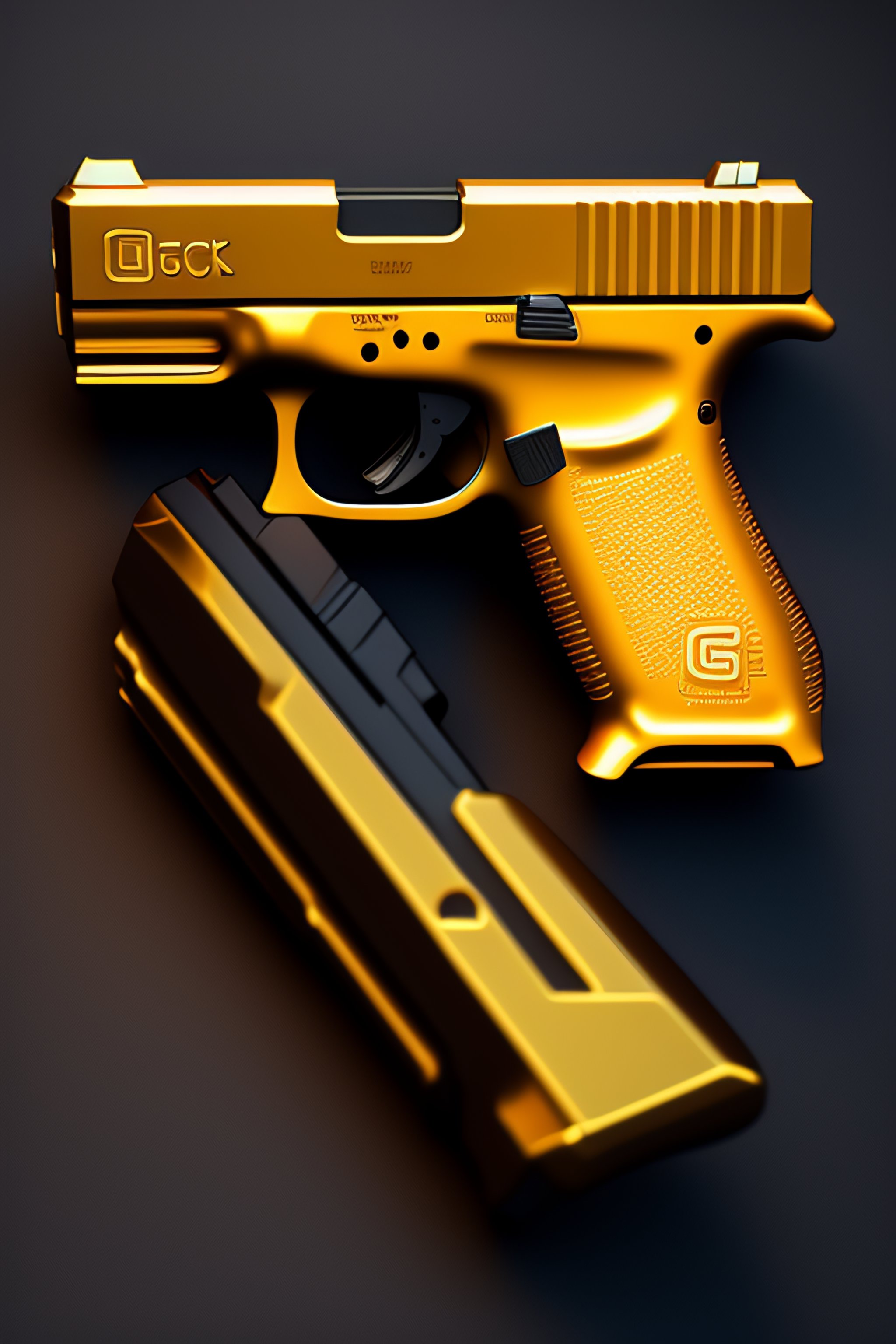 Lexica - Glock firearm, Highly detailed, Depth, Lumen render, 8k