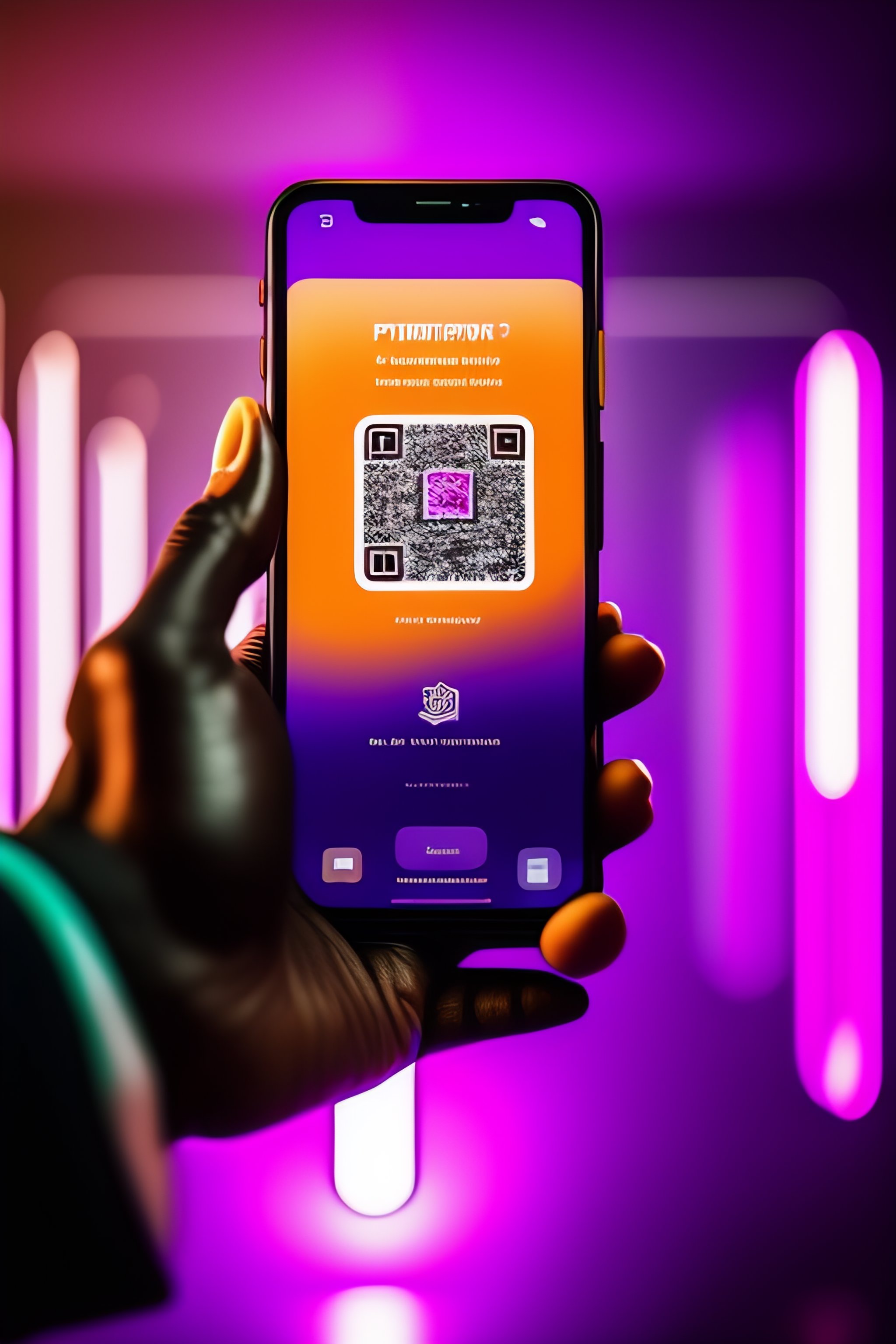 Lexica - An african entrepreneur happily showing a QR Code displayed on ...