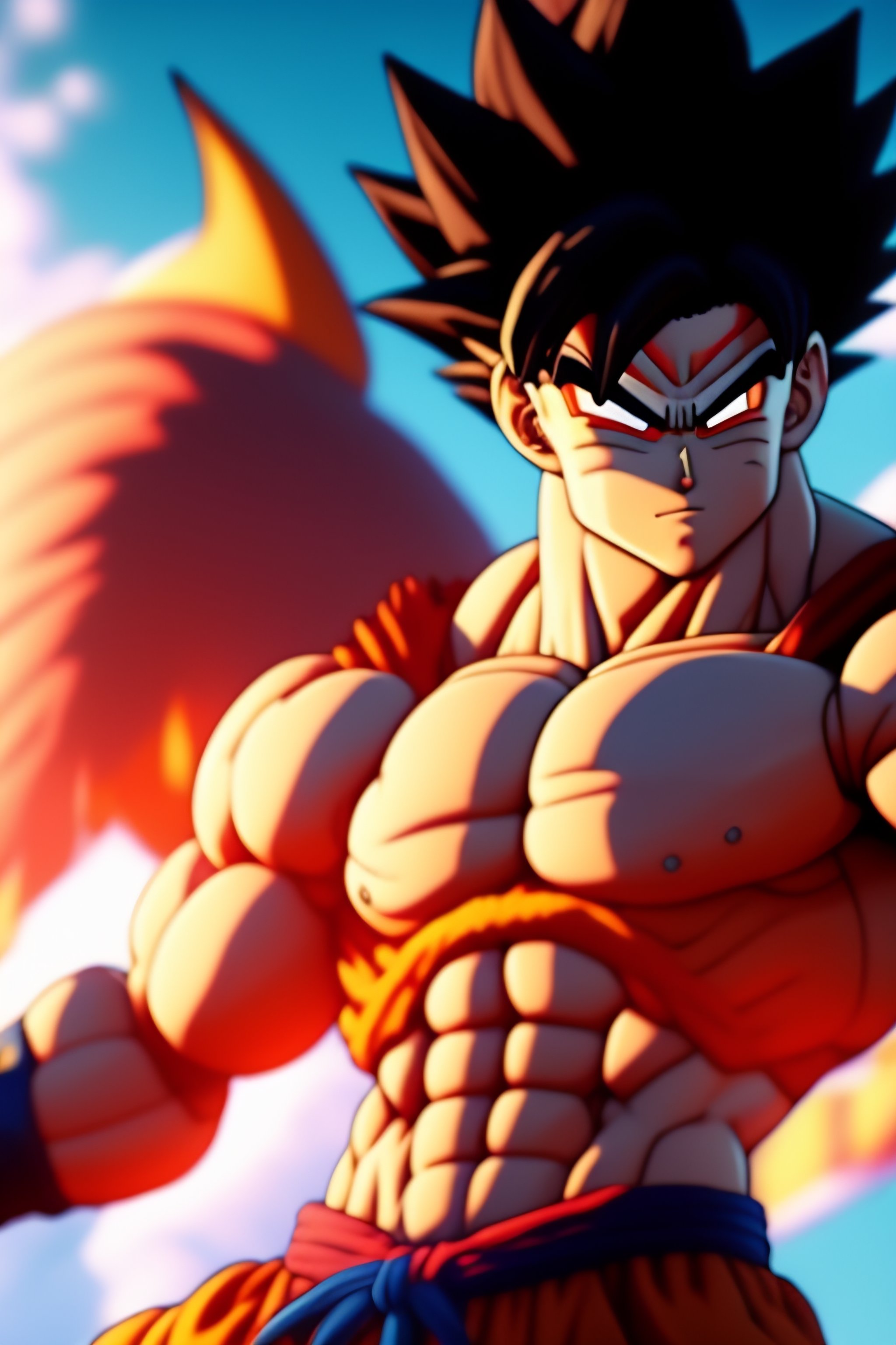 Lexica - Son Goku fighting Putin,dragonball GT, fine art, HD, 8K ...