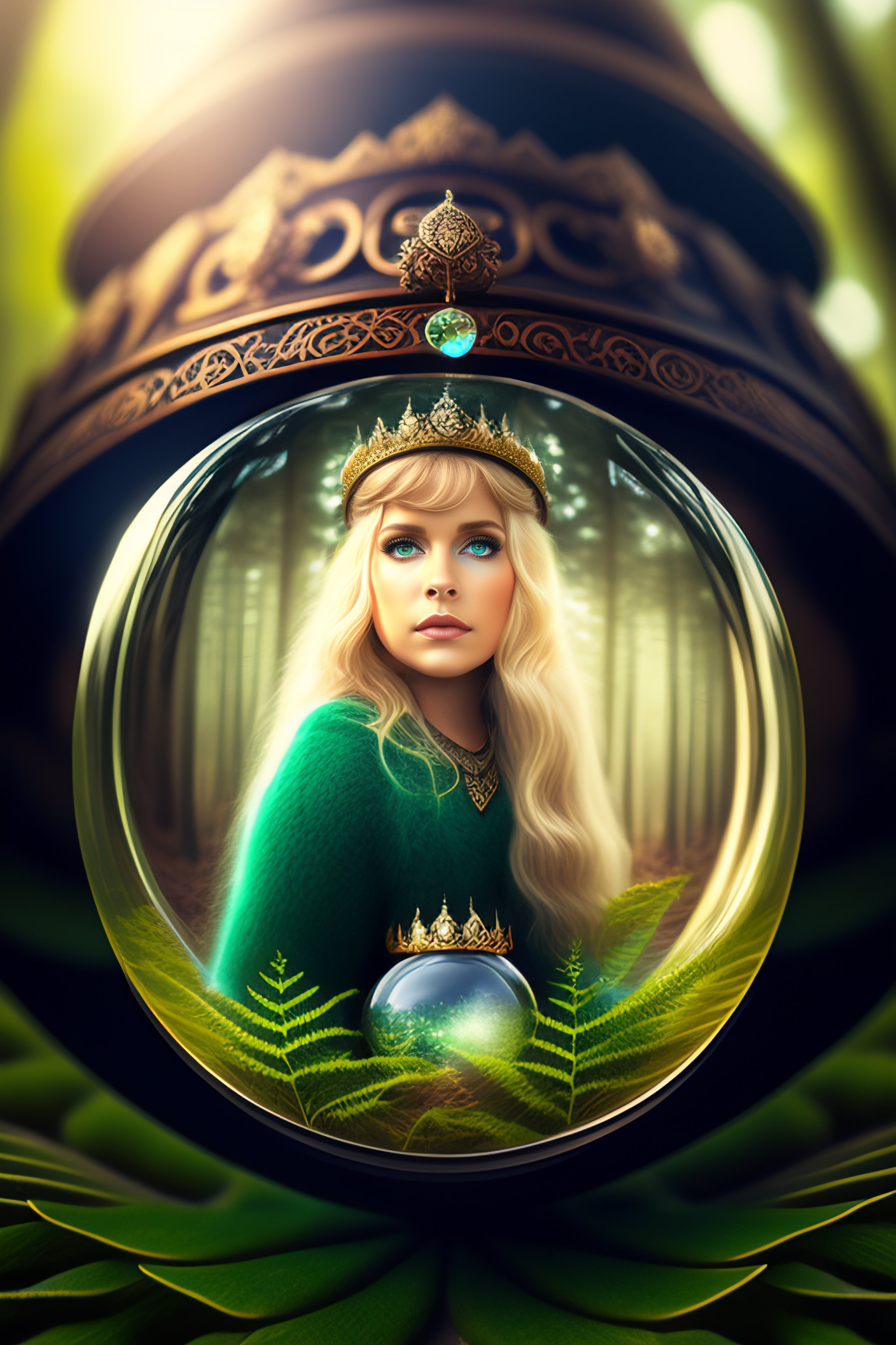 Lexica - Dust queen looks through crystal ball to spy on ragged knigt ...