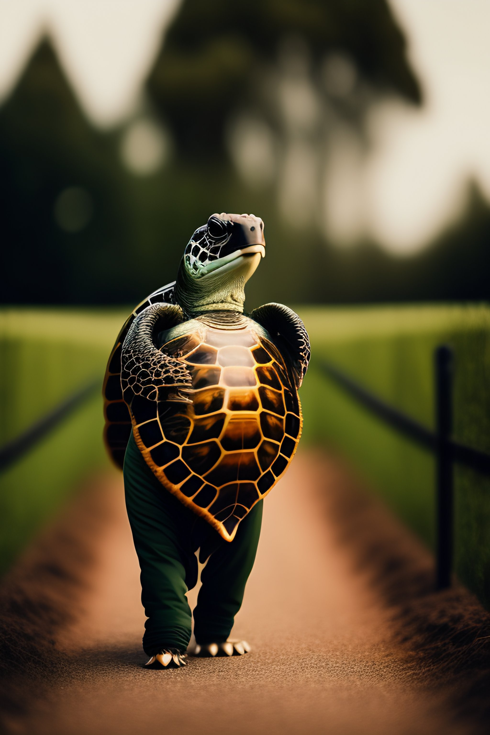 Lexica - Vintage style photograph of a turtle wearing suit saluting