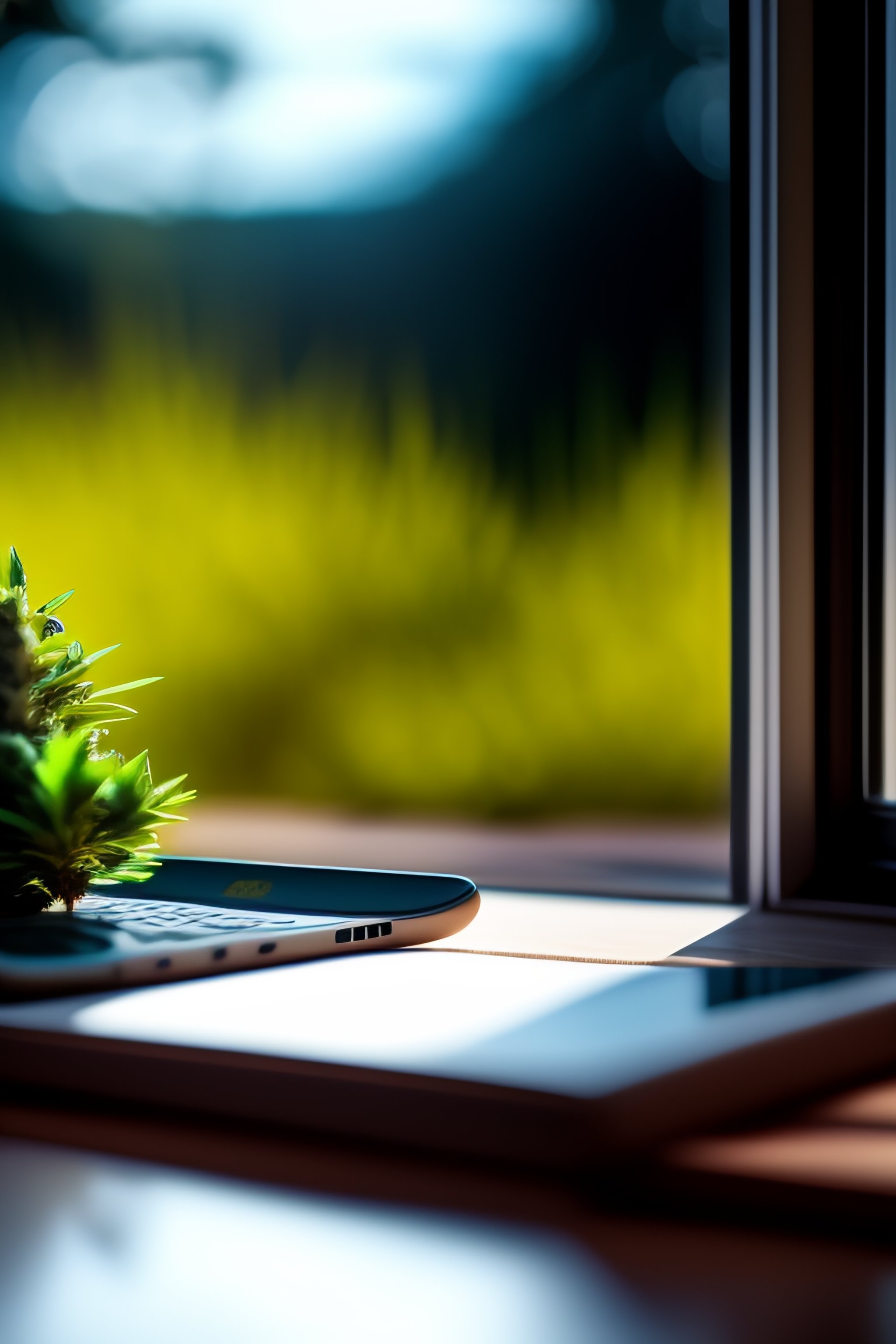 Lexica - Detailed photo of email marketing laptop sitting on a desk ...
