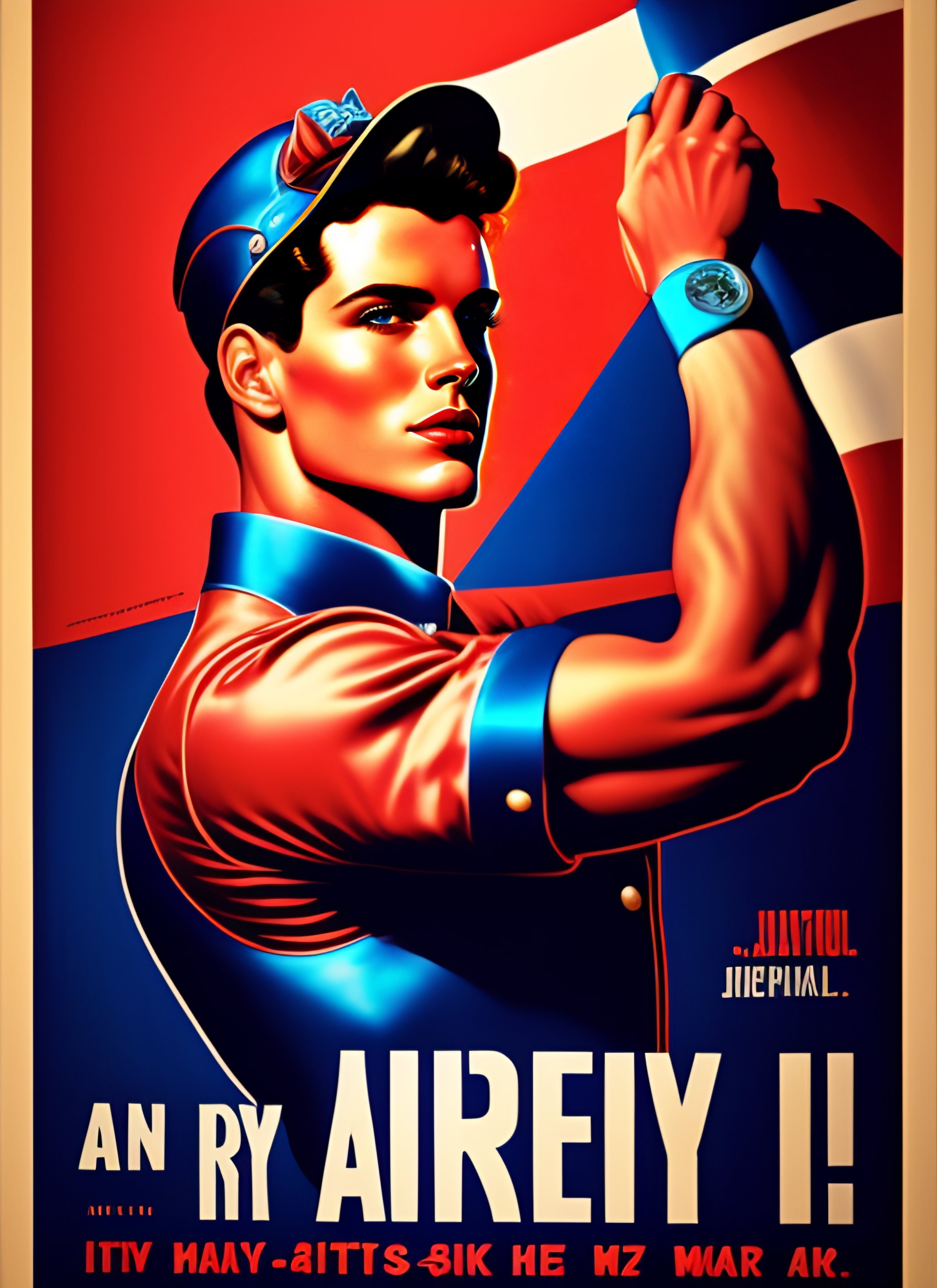 Lexica - A male young man the riveter "We can do it !" poster by John ...