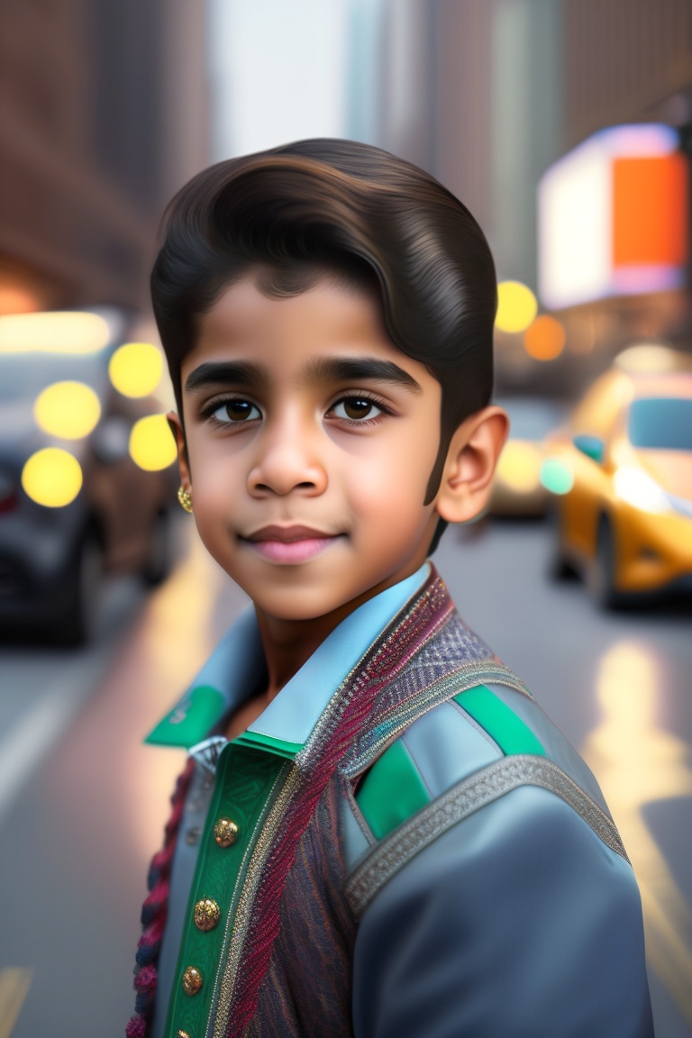 Lexica - An image of Pakistani boy in New York Streets wearing Pakistan ...