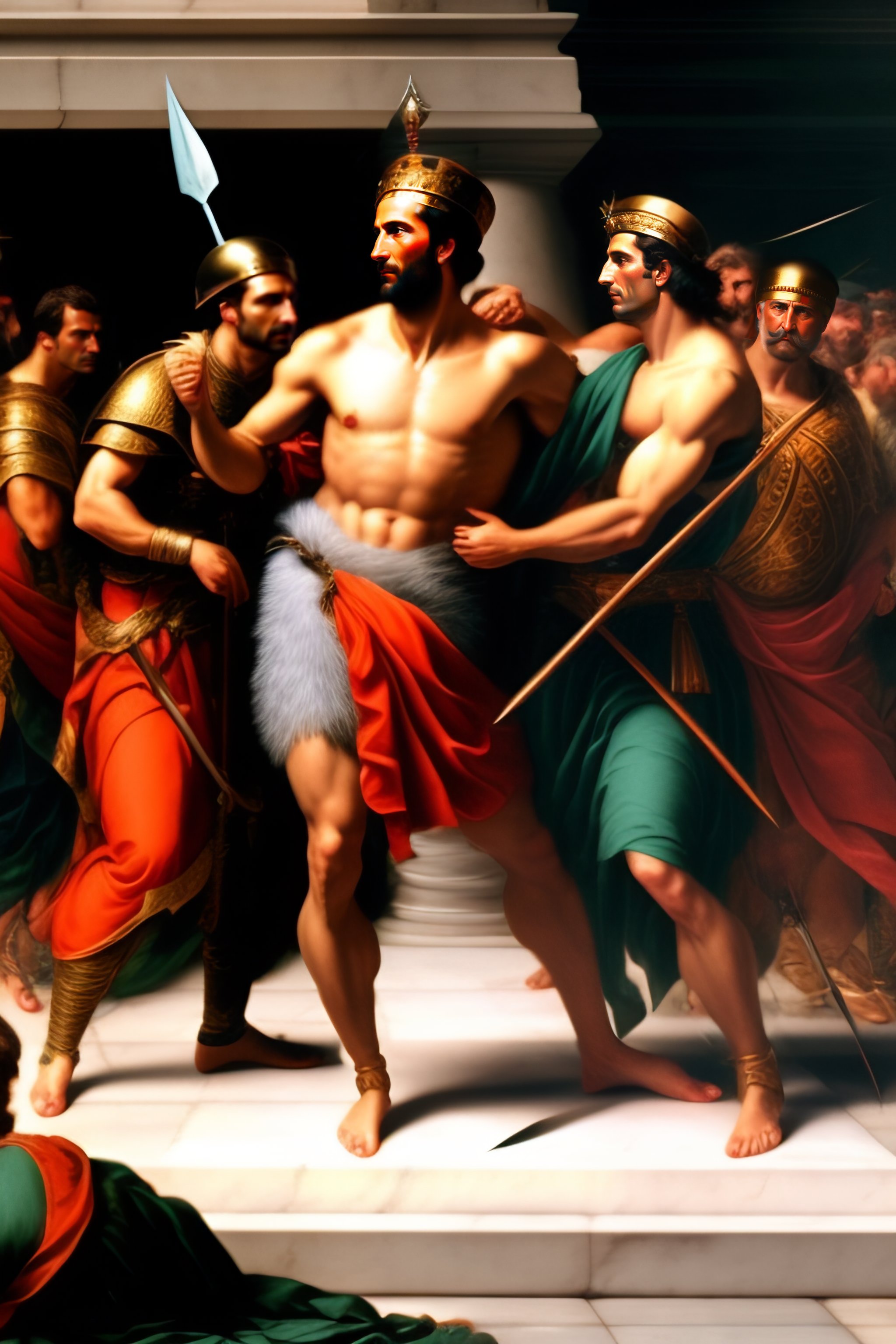 Julius Caesar Stabbed Cartoon