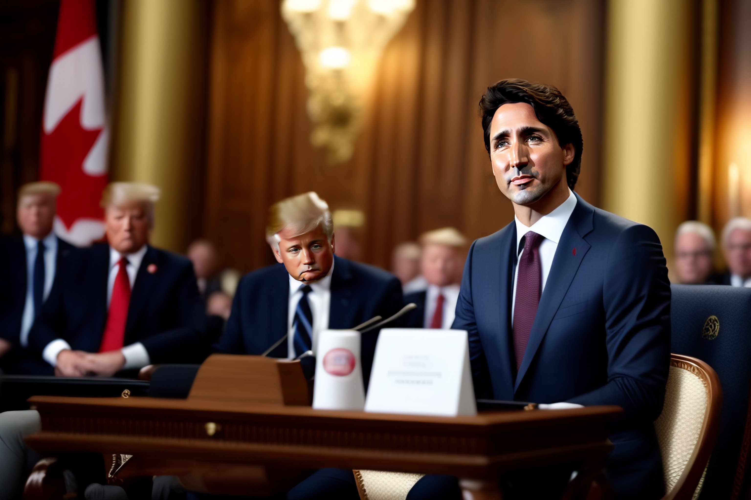 Lexica - Justin Trudeau sitting on a chair