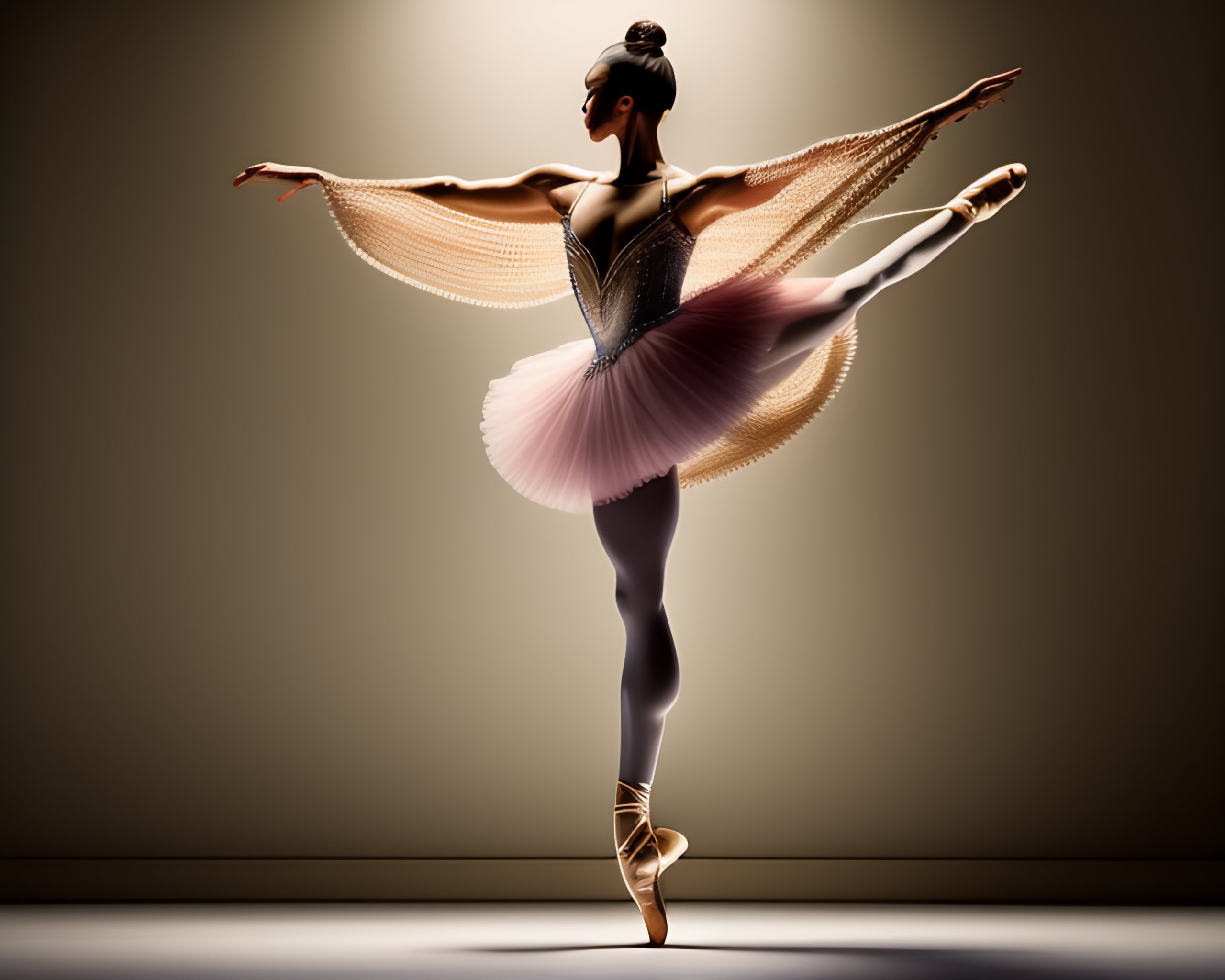 Lexica - Full body photo of a ballet dancer made of rope,