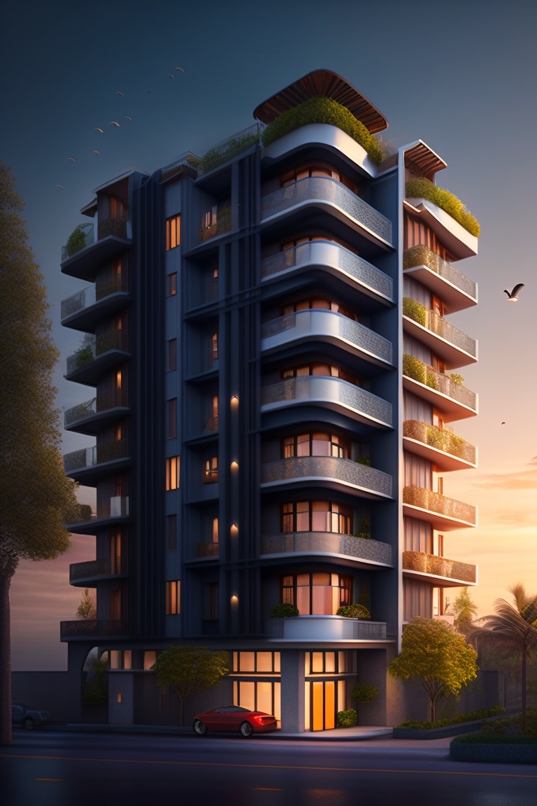 Lexica - Residential three storied building with four flat in each stories,