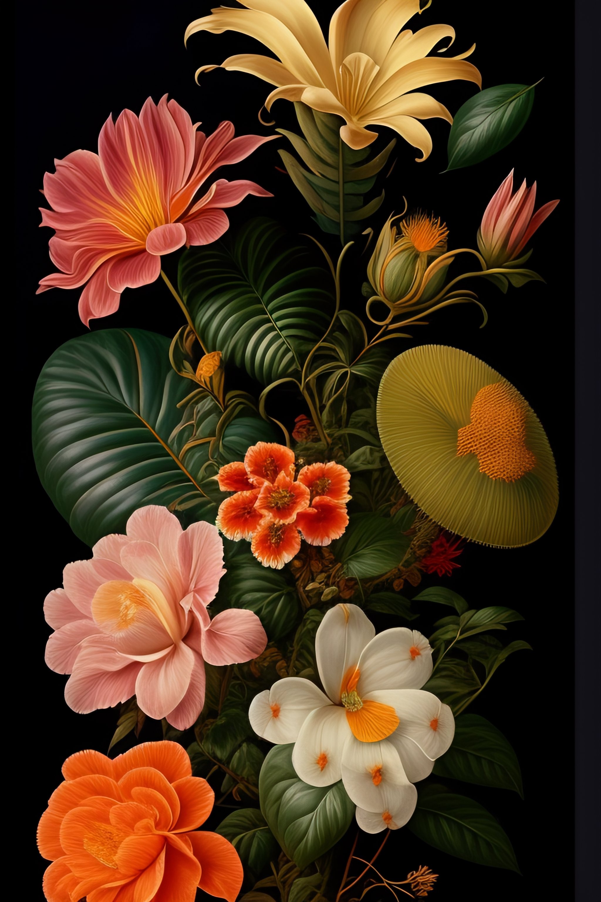 Lexica - Tiger, tropical plants, botanical, large exotic flowers ...