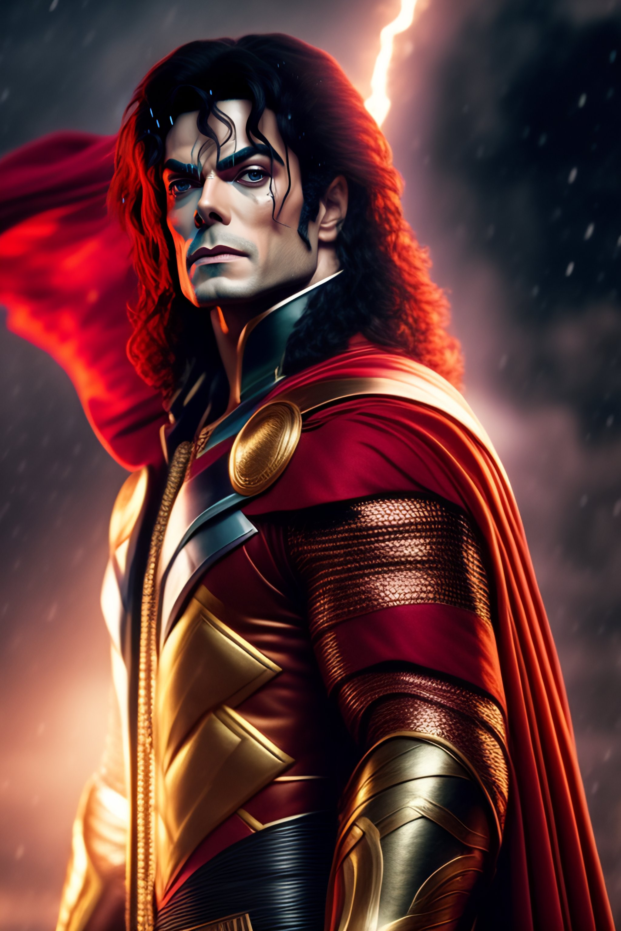 Lexica - Michael jackson as thor, 4 k, high detailed style, detailed ...