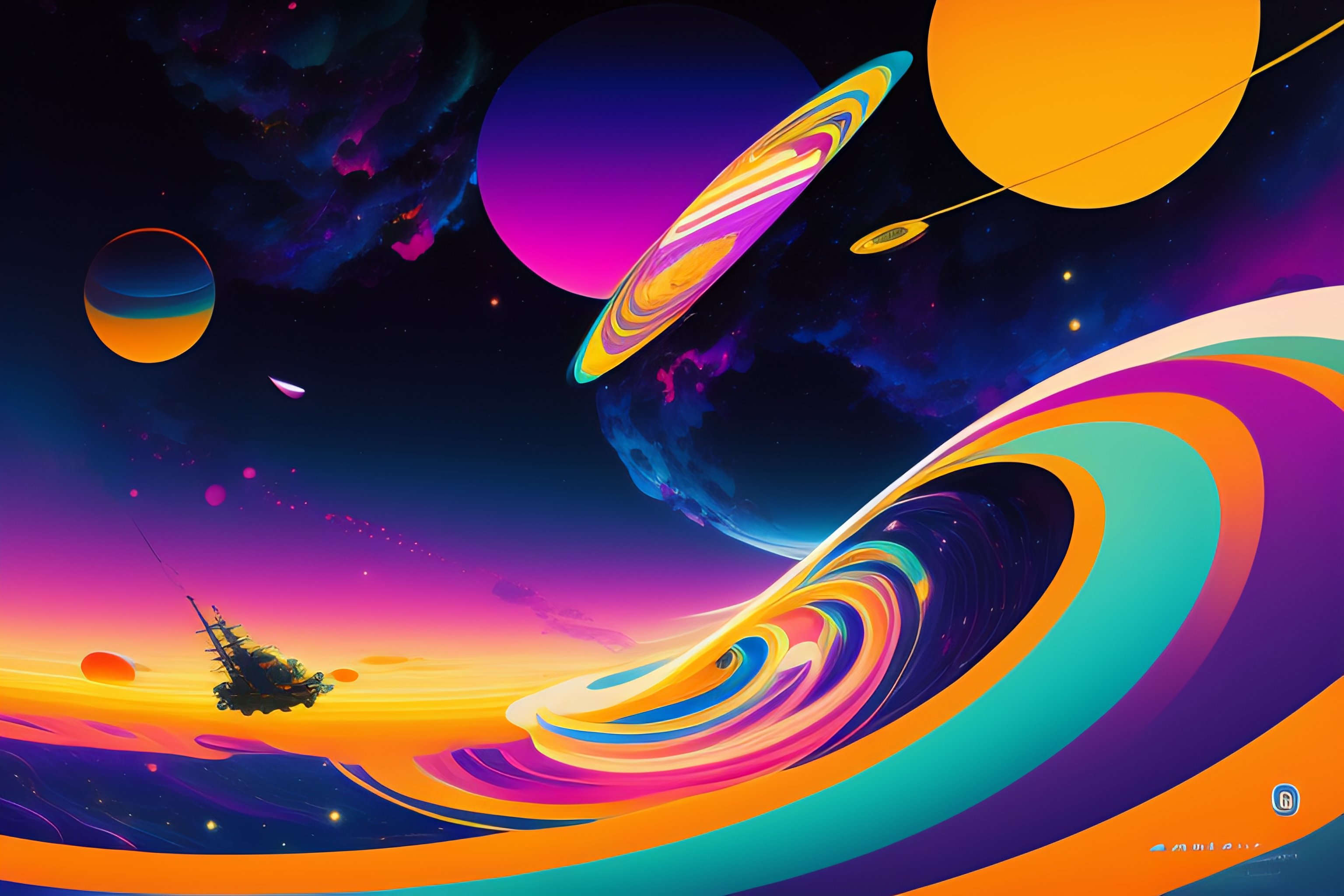 Lexica - Poster art by Tomokazu Matsuyama, future, space art, 2d game ...