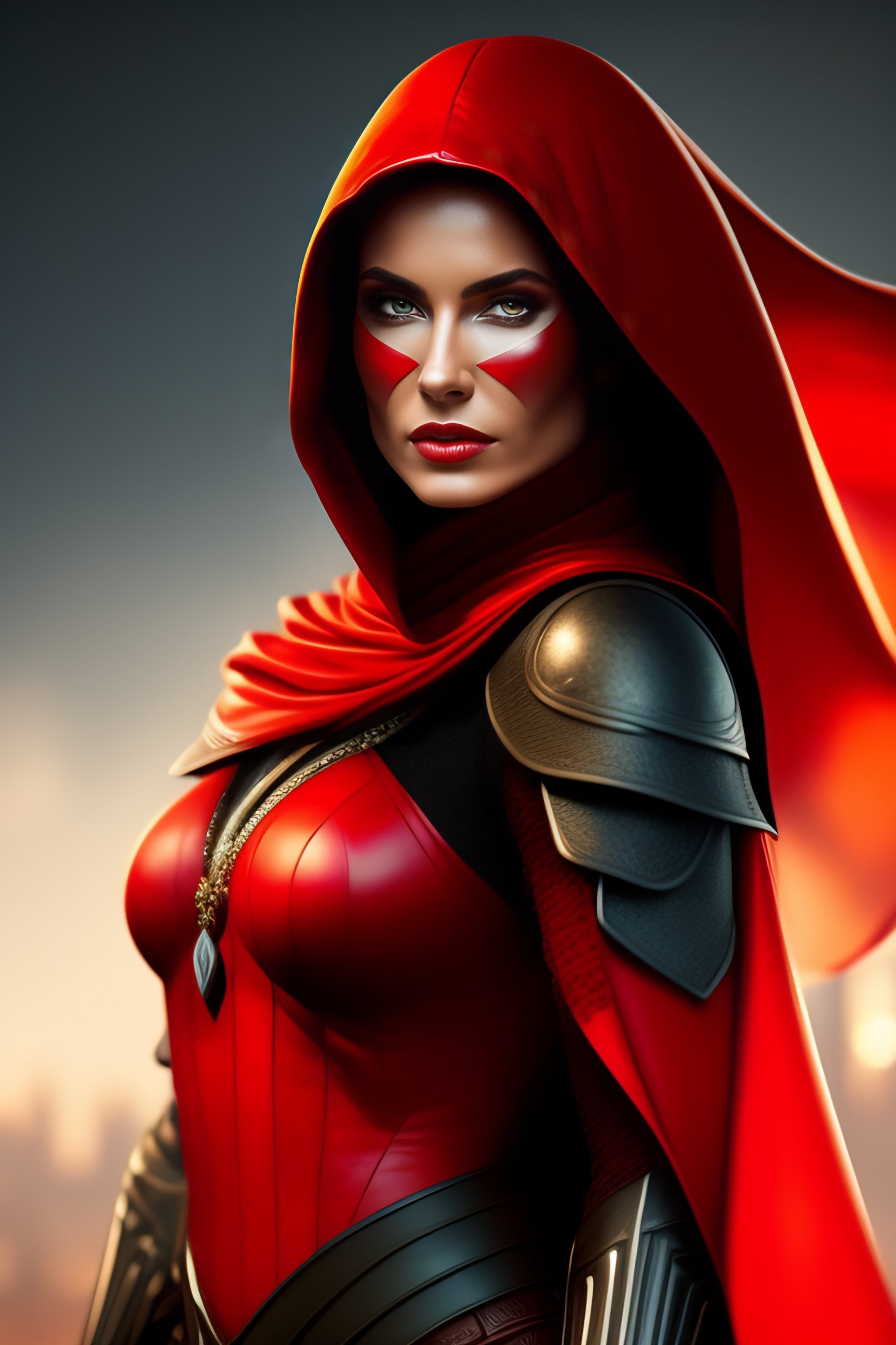 Lexica - Woman with a red hood
