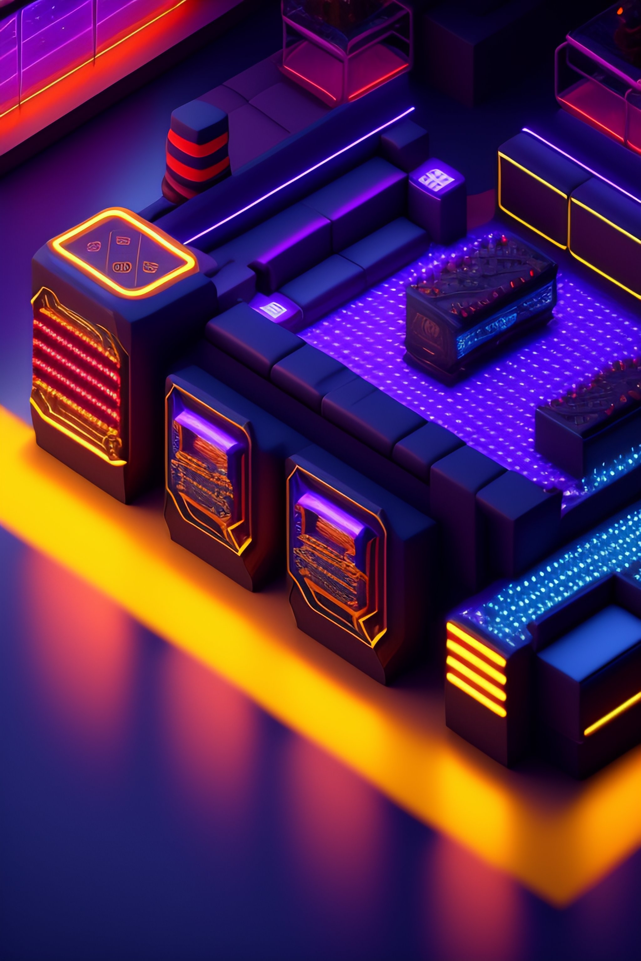 Lexica - Detailed isometric night club, video games, lots of fun ...