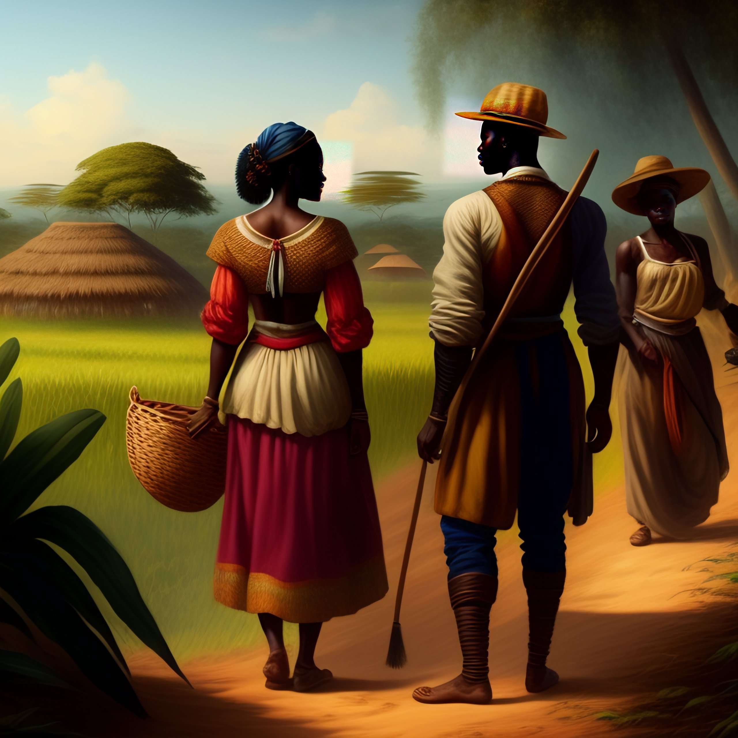 Lexica - African enslaved men and women working on a sugar plantation ...