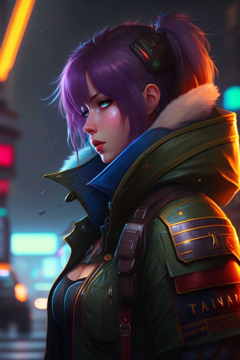 Lexica - Cyberpunk,war, night, Rin