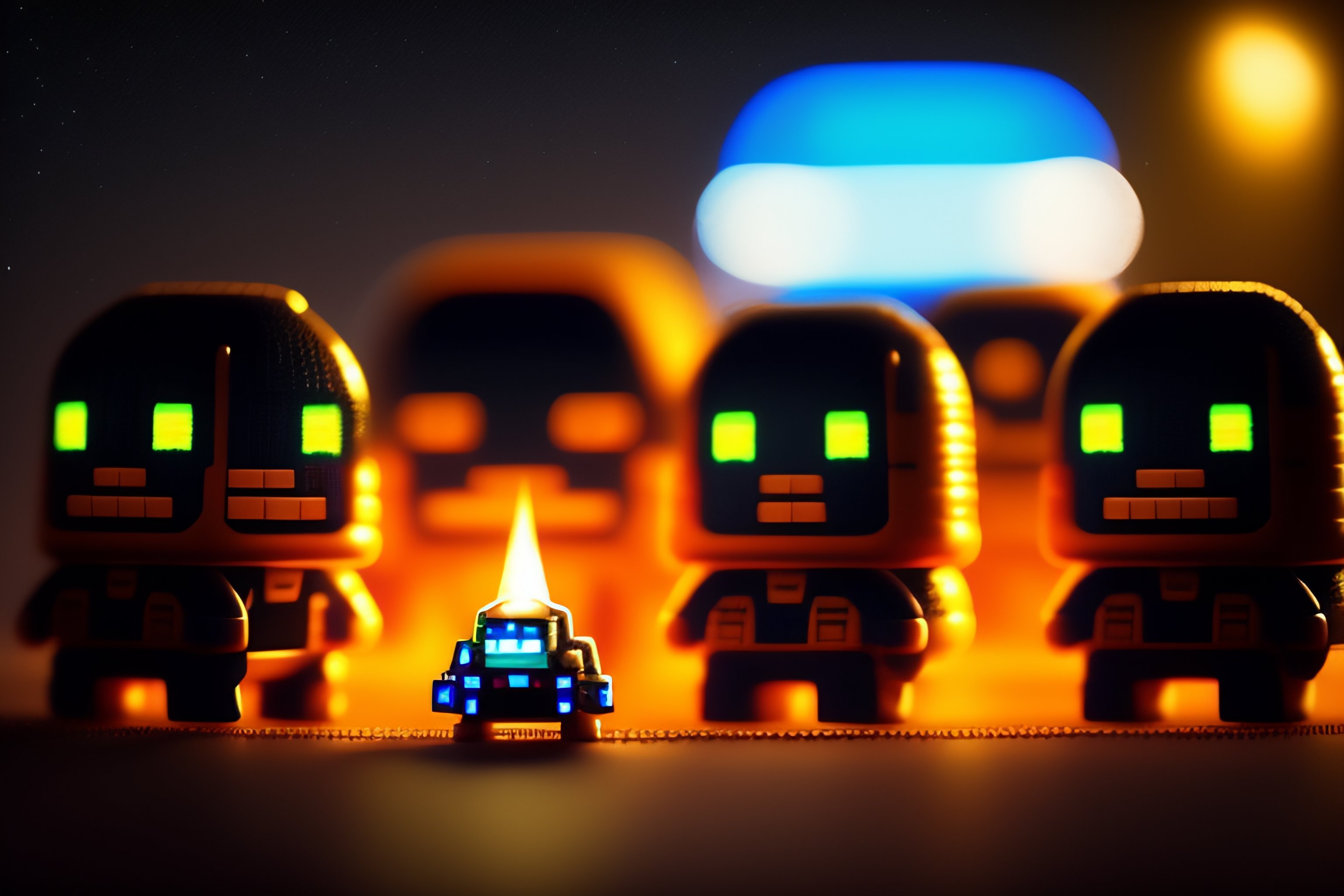 Lexica - Space Invaders are threatening an alien family, scene from ...