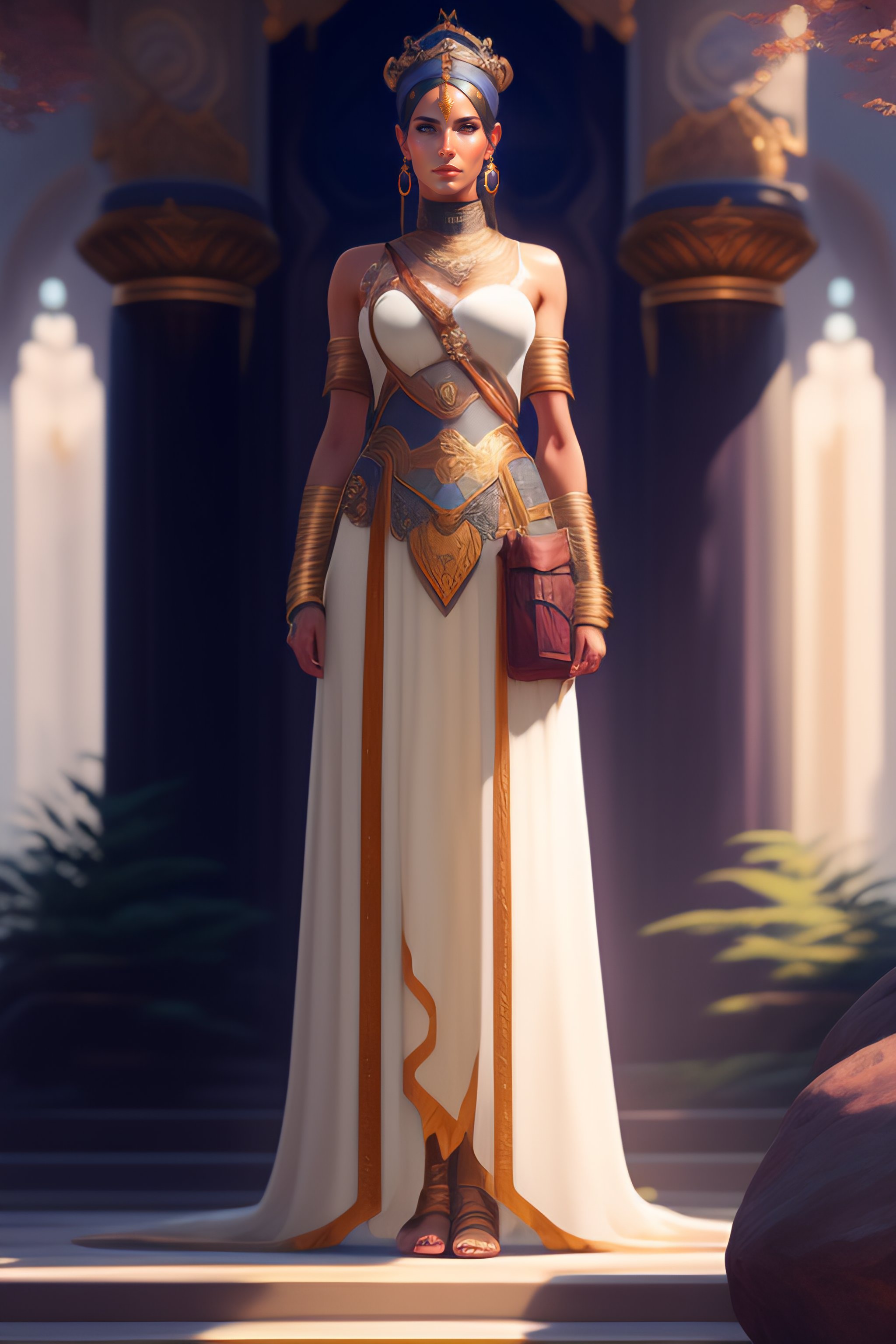 Lexica - Highly detailed full body of athena, stephen bliss, unreal ...