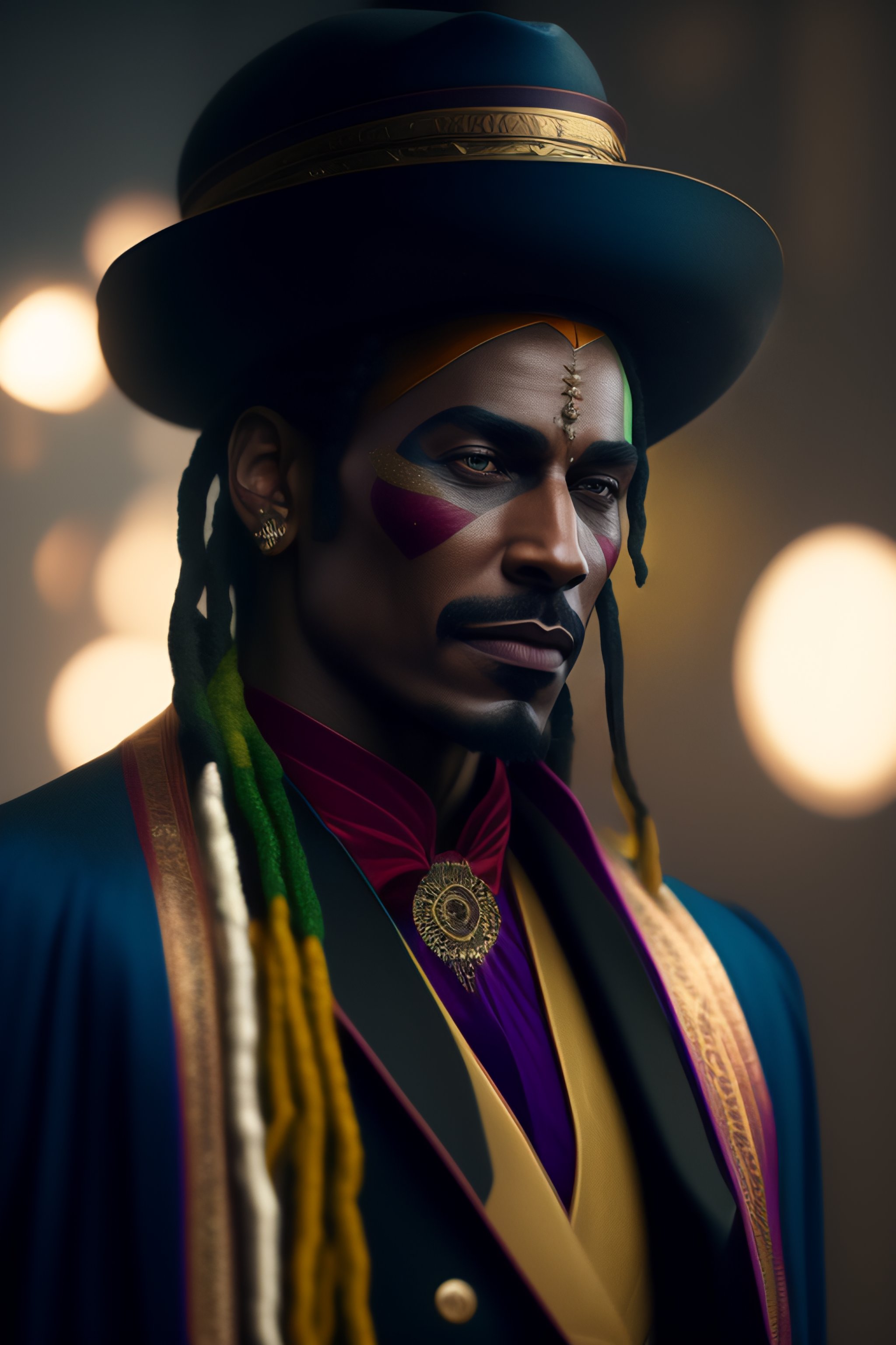 Lexica - Rasta Joker, 8k portrait, highly detailed, beautiful, model ...