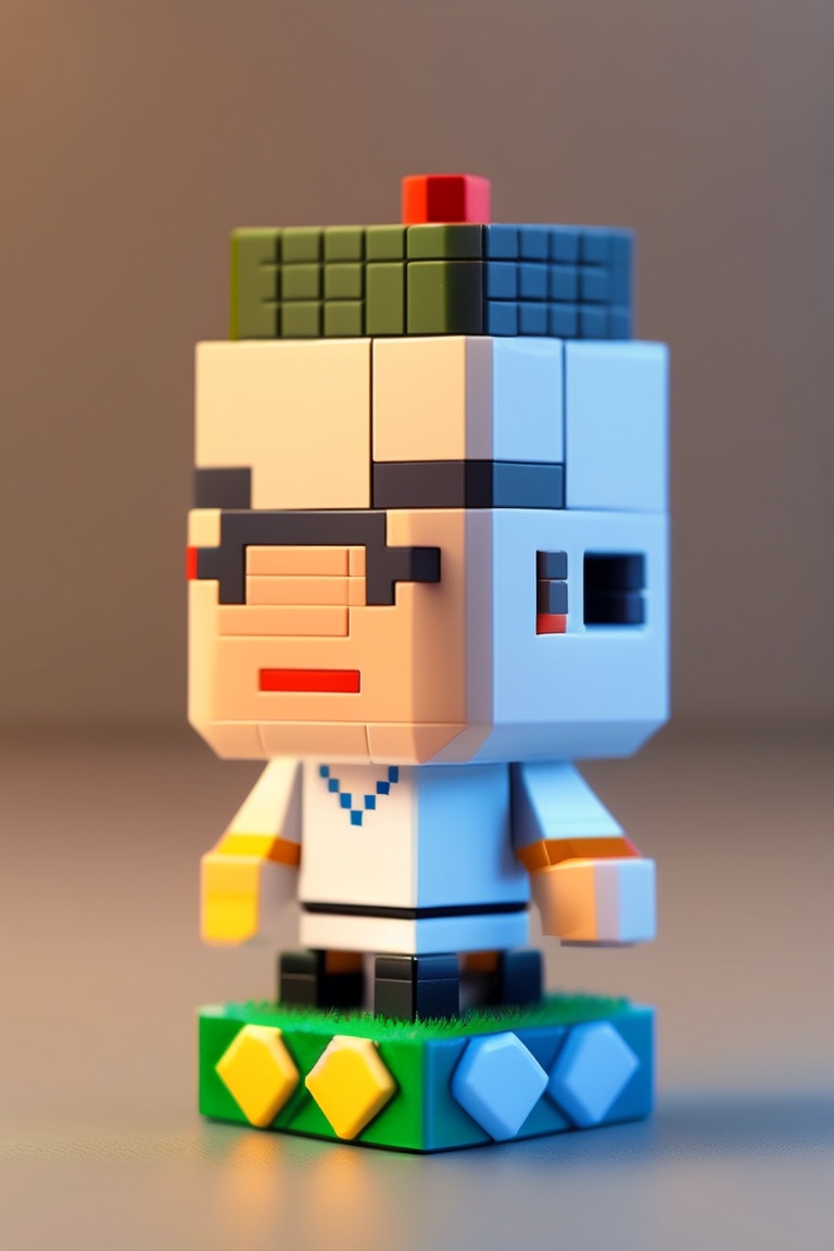 Lexica - Ronaldo figurine, role-playing game, blocky, 2d