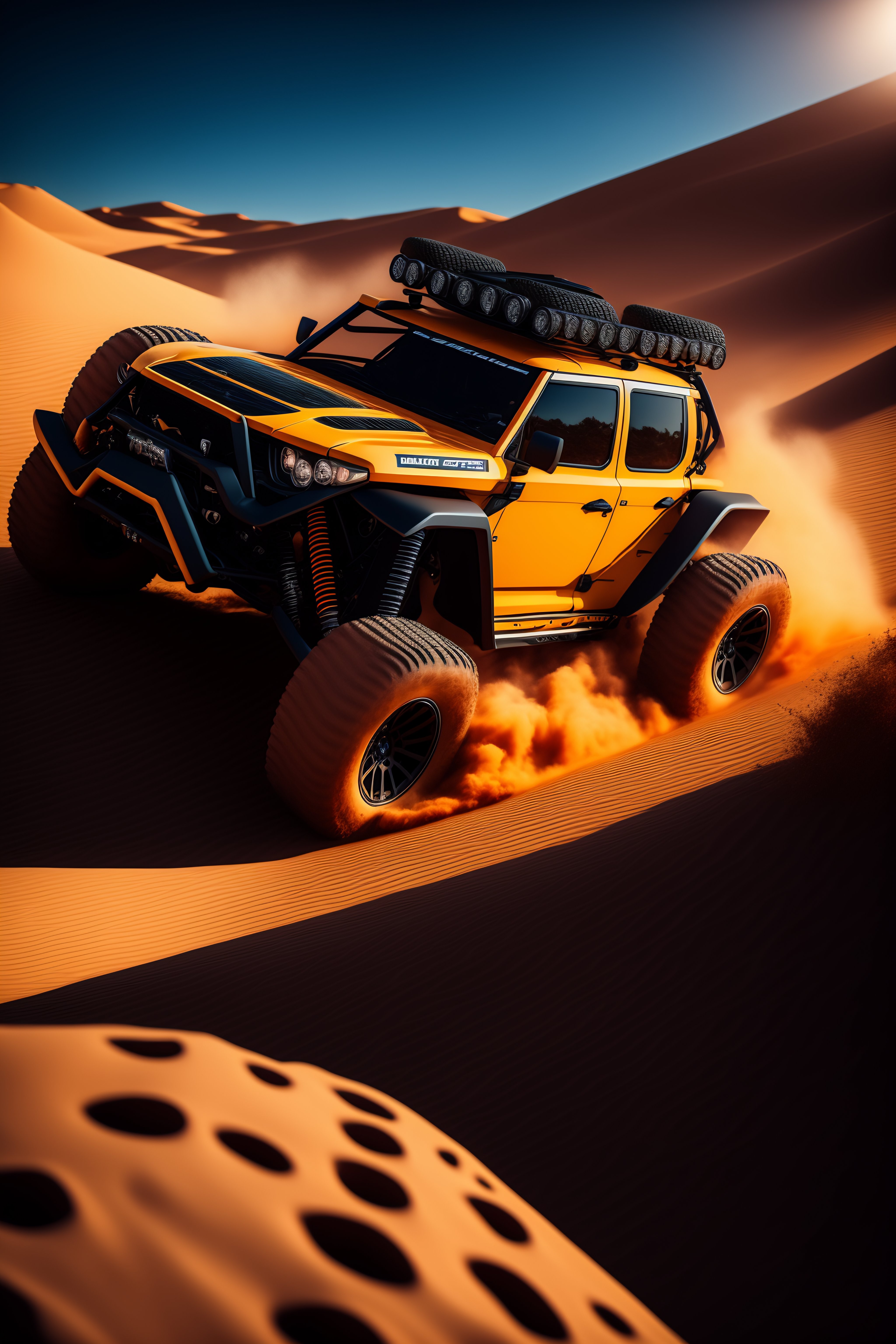 Lexica - Photo of a modified off road car 4wd, big wheels and modified ...