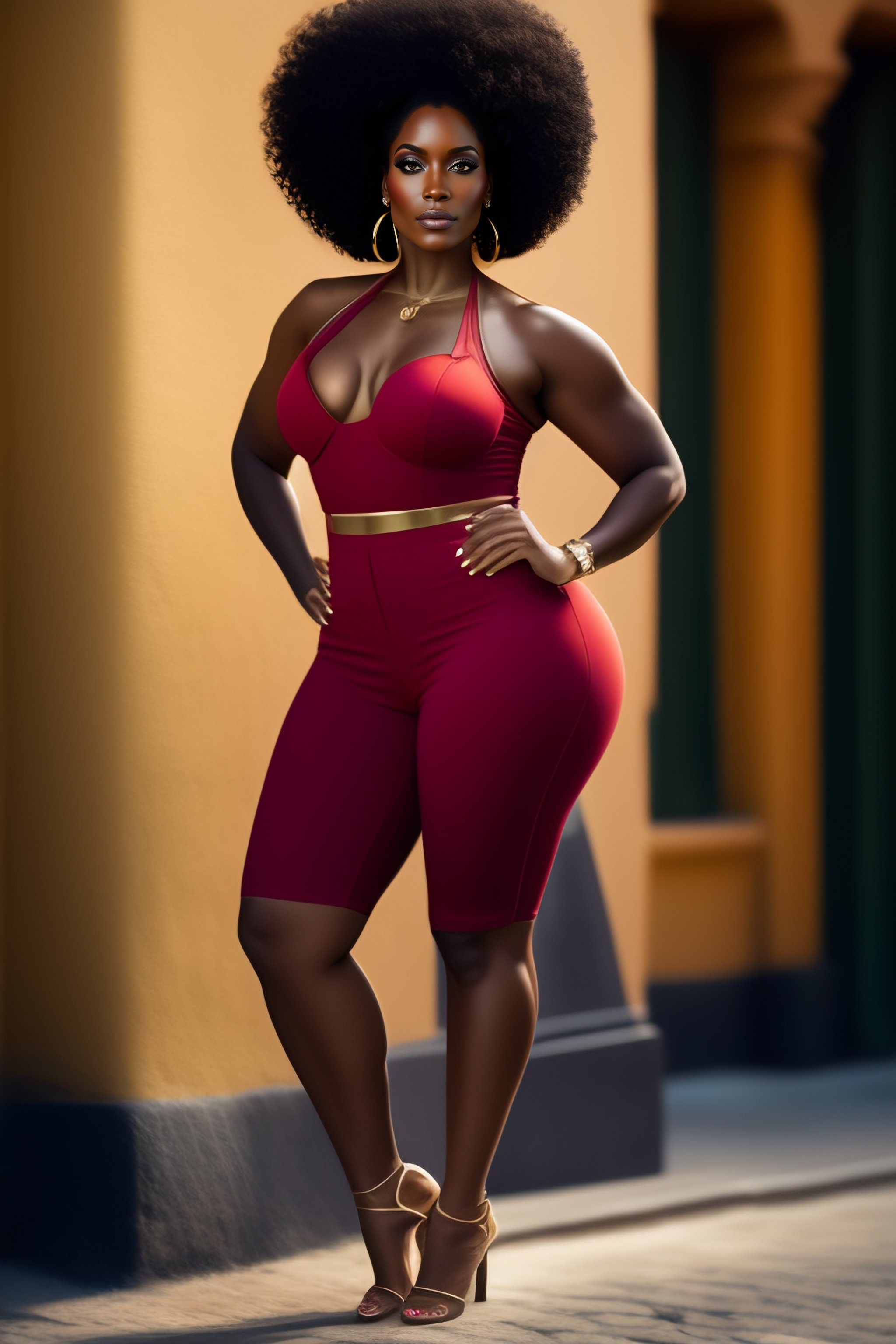 Lexica - Full body woman, afro-cuban