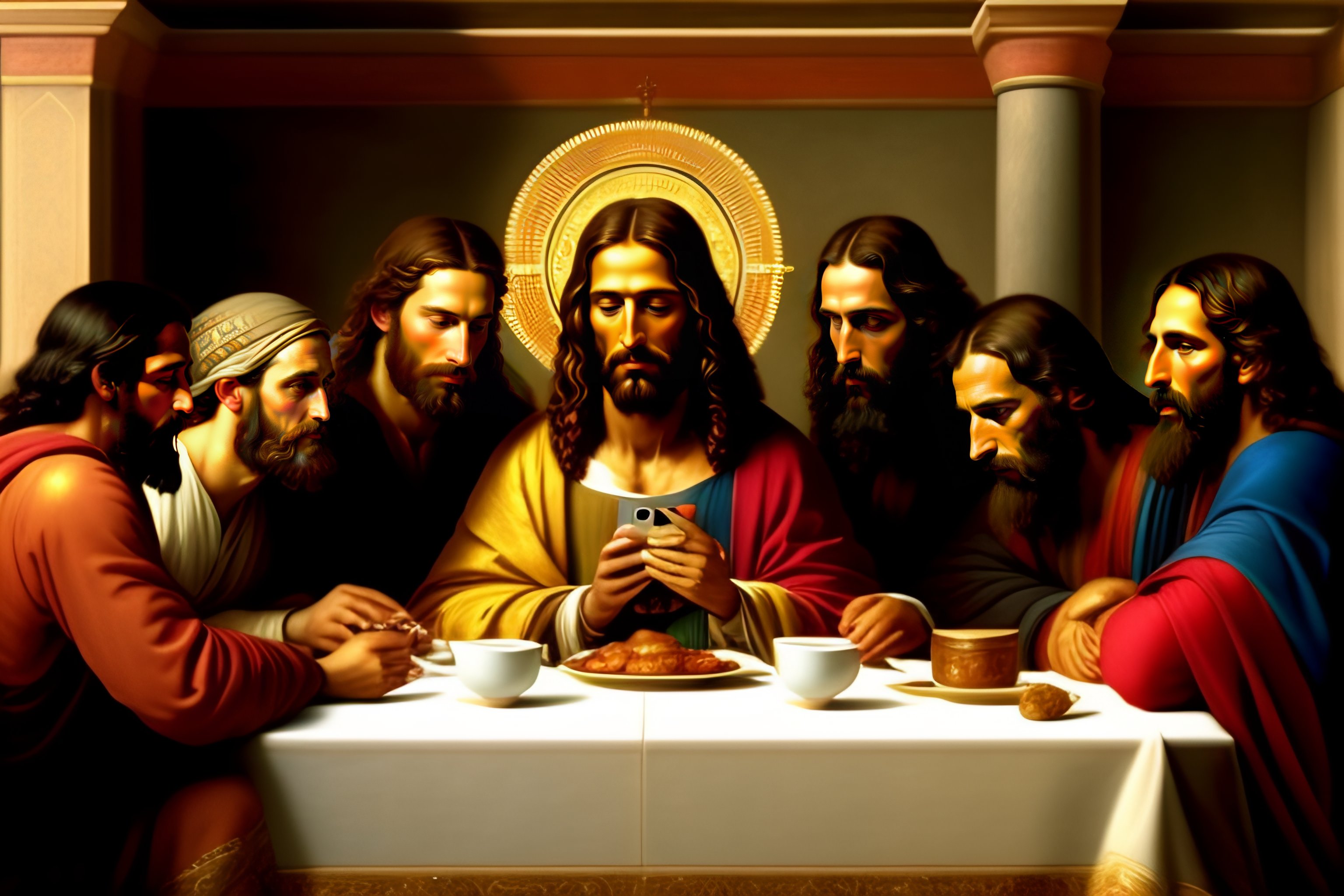 Lexica Color Photo Realist Year 1 Photo Of The Last Supper Jesus