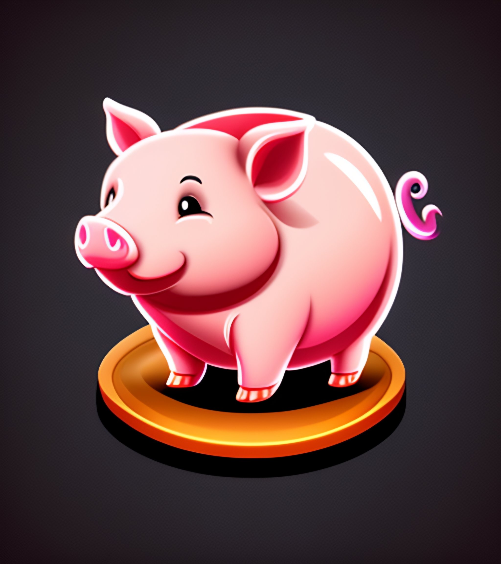Lexica - Cute flying pig with wings, gambling at casino , cartoon logo ...
